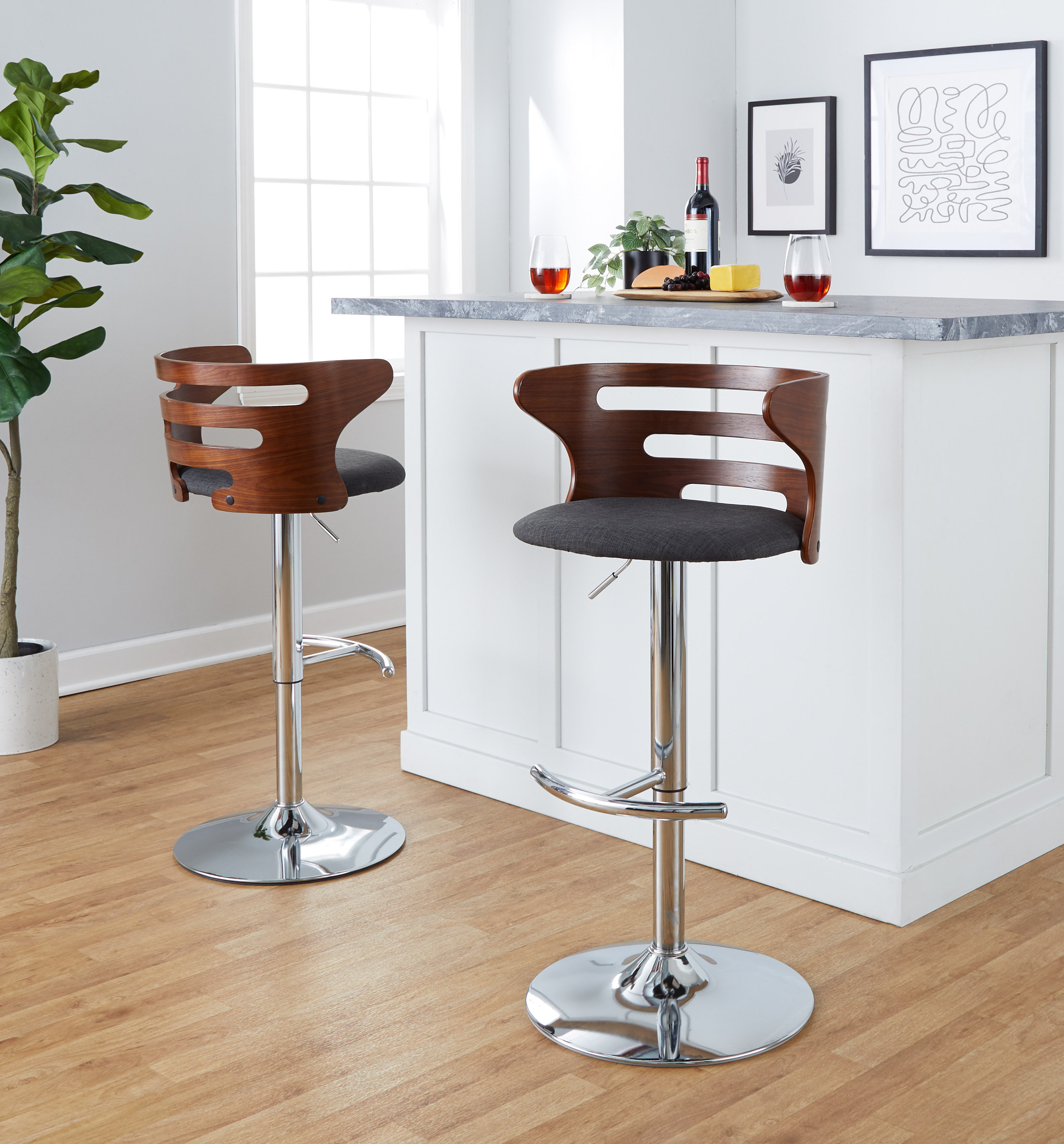 LumiSource Cosi Swivel Adjustable Height Stool | Wayfair