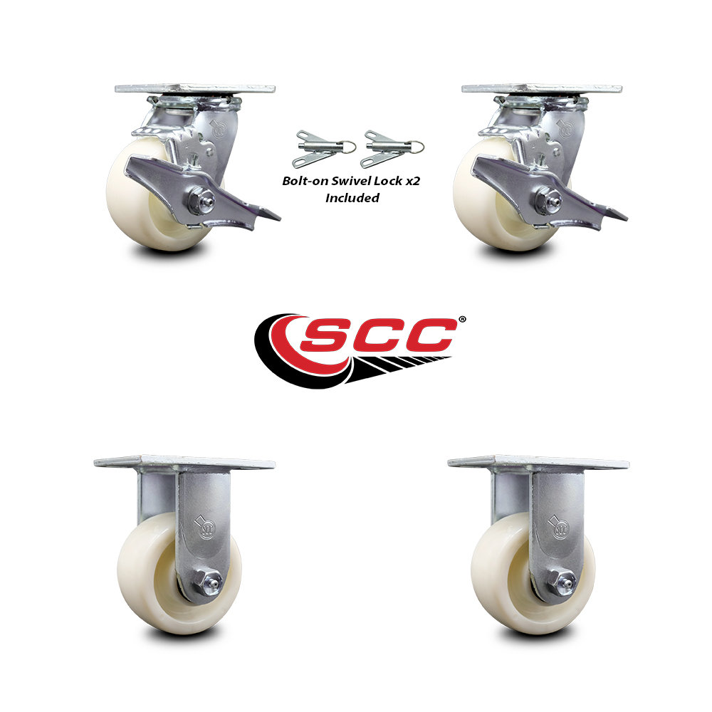 Service Caster 4-Piece Nylon Caster Set | Wayfair