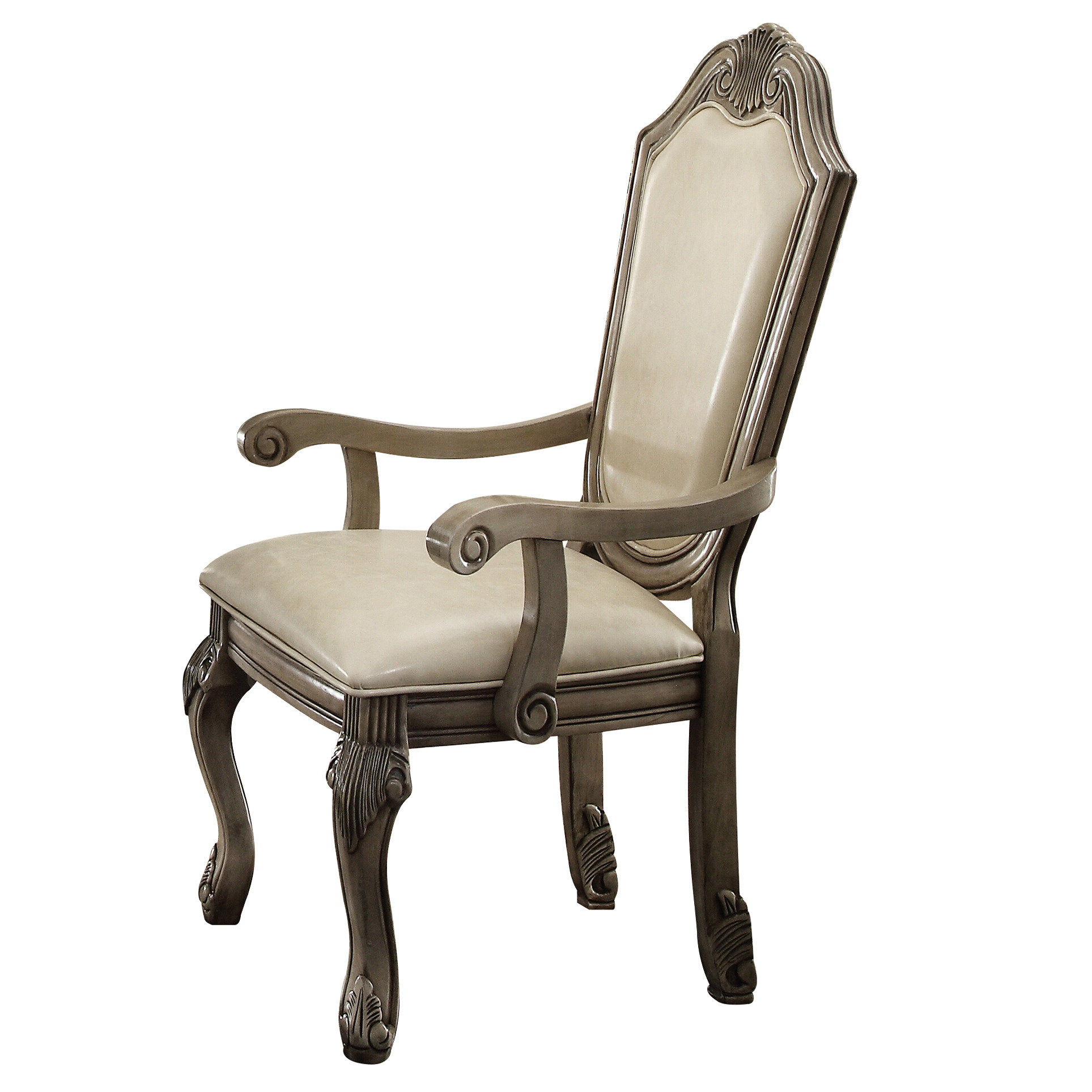 Bloomsbury Market Antique White, Solid Back Arm Chairs, Dining, Of 2 ...