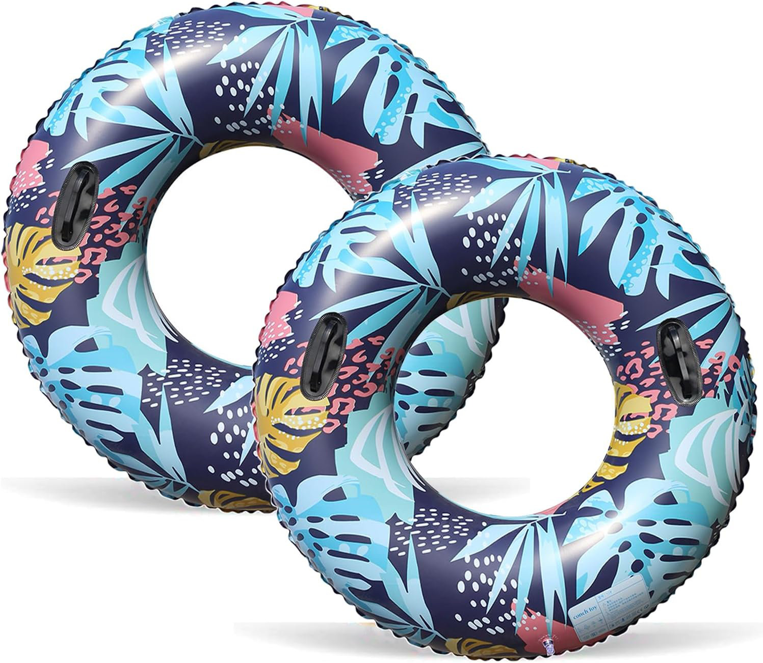 VIKICHER 2PCS Inflatable Pool Floats Swimming Rings Large Inner Tube ...