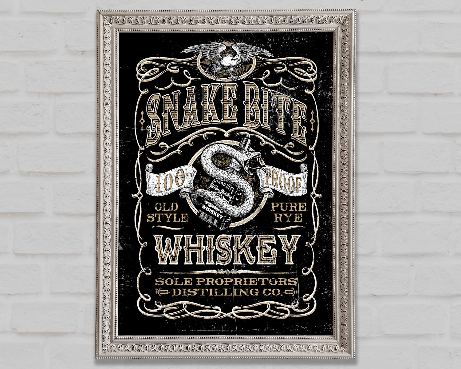 Bright Star Snake Bite Whiskey Framed Print | Wayfair.co.uk