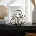 Sagebrook Home 8X8" Octopus With Acrylic Ball, Silver | Perigold