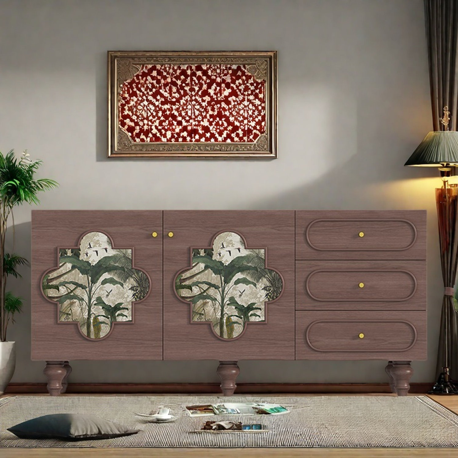 DURBIL Retro Sideboard with Dual Doors and Three Drawers | Wayfair