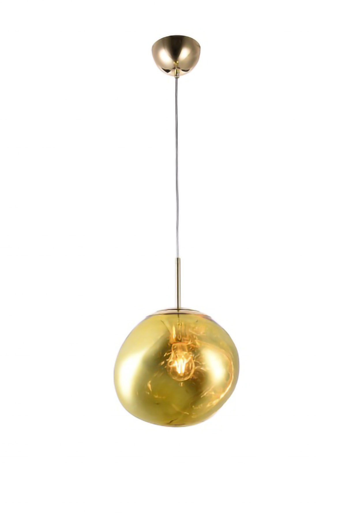 Mercer41 1 Light Gold Acrylic Orb Pendant | Wayfair