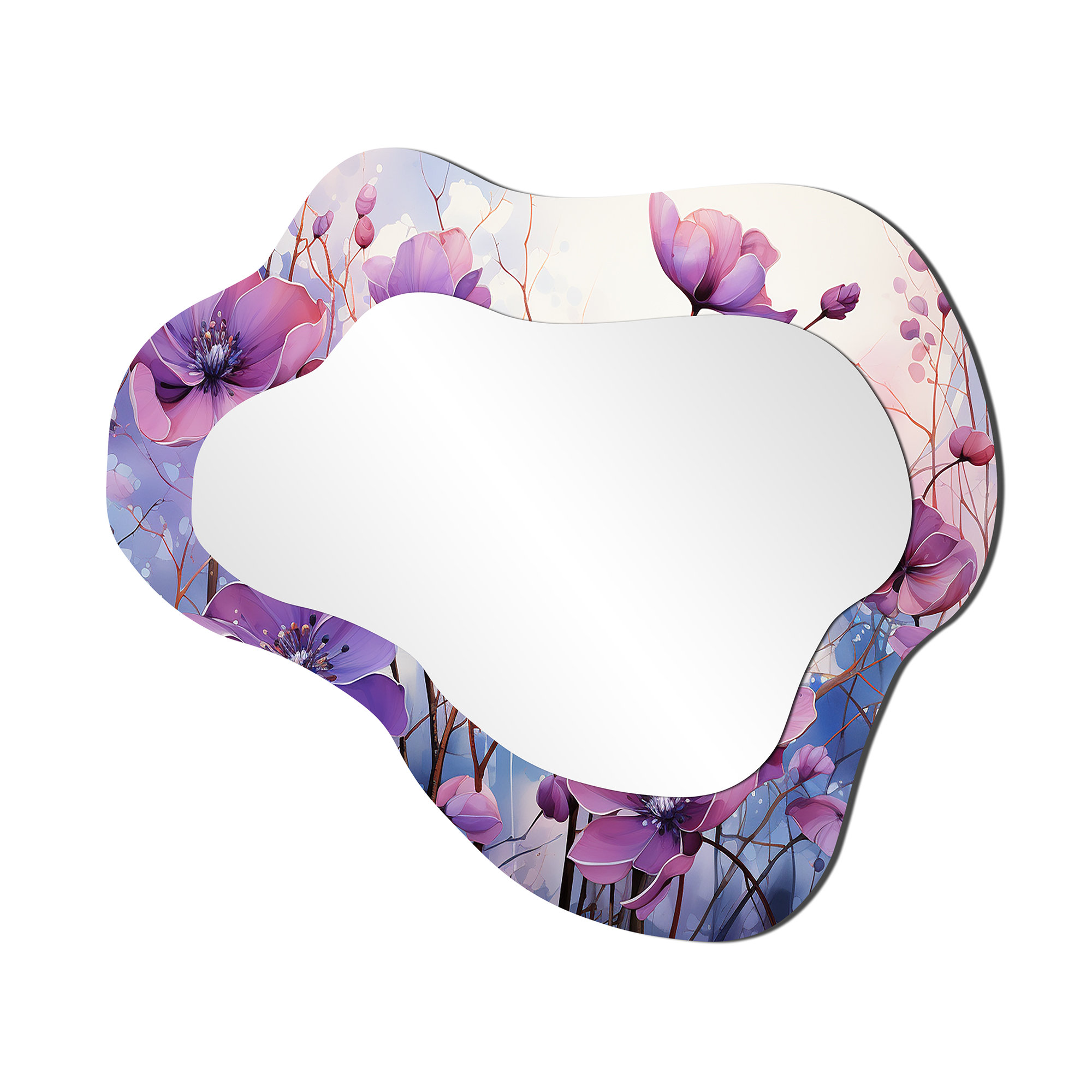 Ivy Bronx Surreal Enchantment I - Violets Traditional Wall Mirror In ...