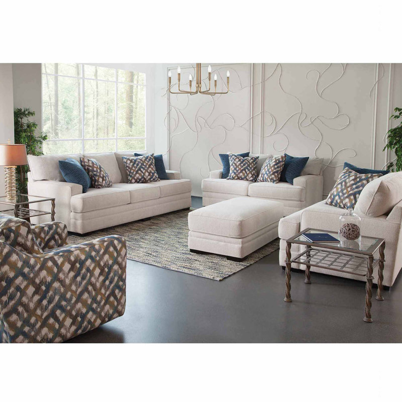 Wade Logan® Terrin 101.5" Recessed Arm Sofa with Reversible Cushions ...