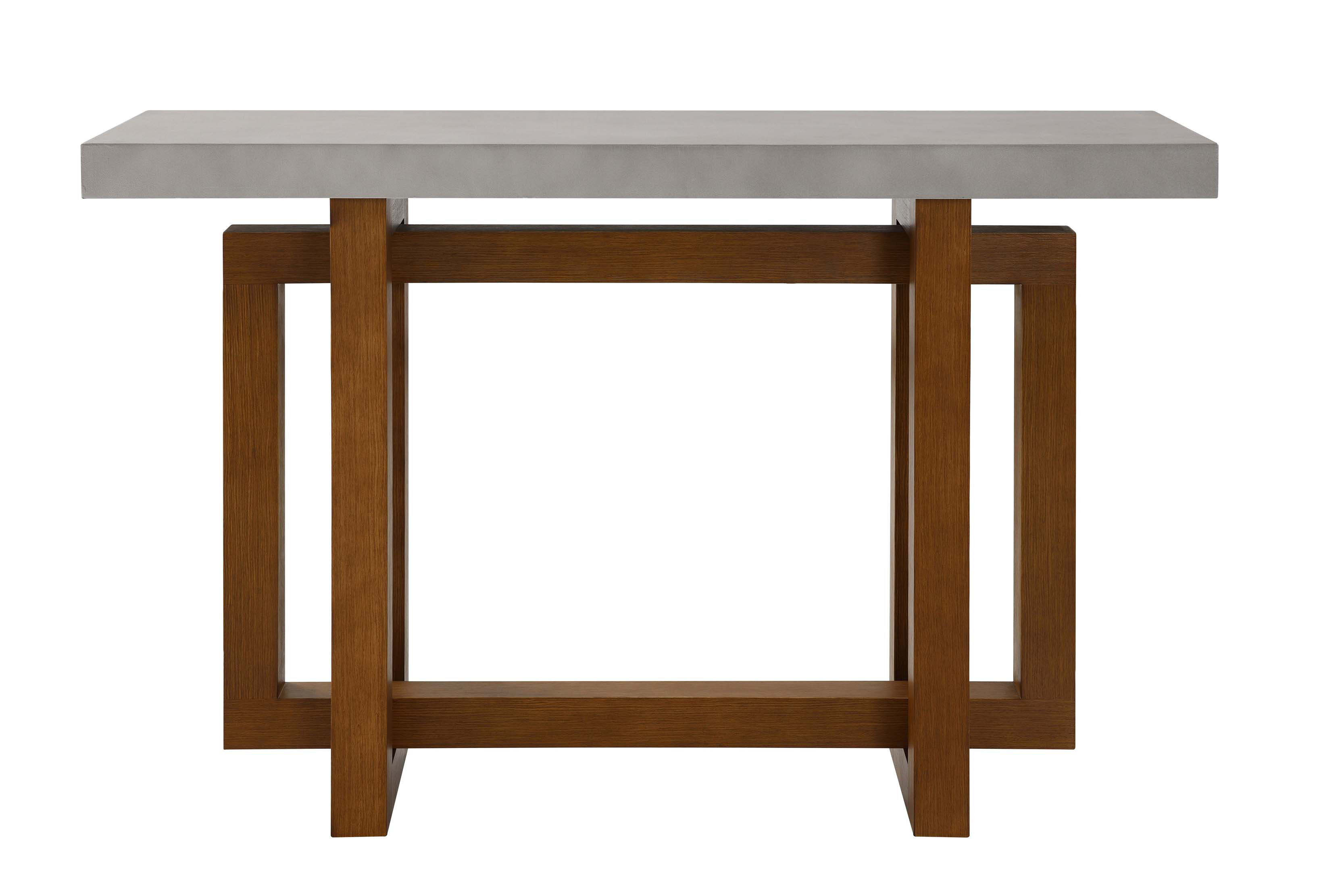 Latitude Run® Keven Faux Concrete Top Console Table | Wayfair