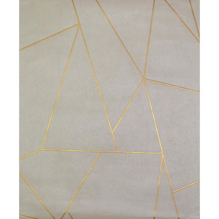 York Wallcoverings Antonina Vella Modern Metals Geometric Metallic ...