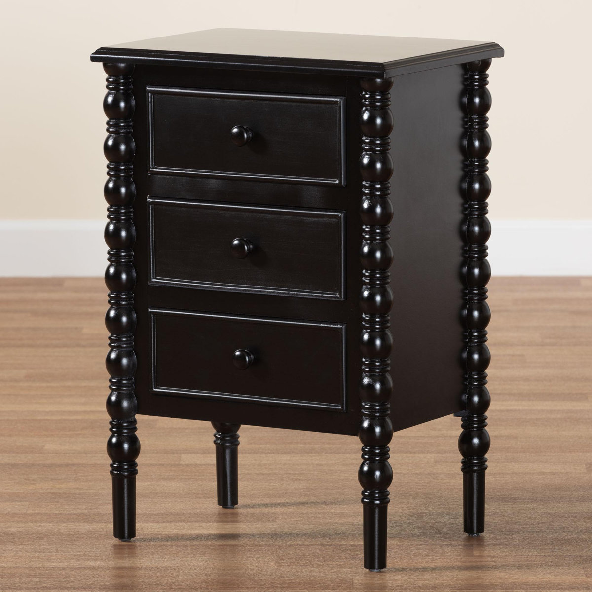 Alcott Hill® Baxton Studio Malinda Classic Wood 3-Drawer End Table With ...