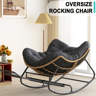 Corrigan Studio® Weixel Wicker Rocking Chair With Cushion And Footrest ...