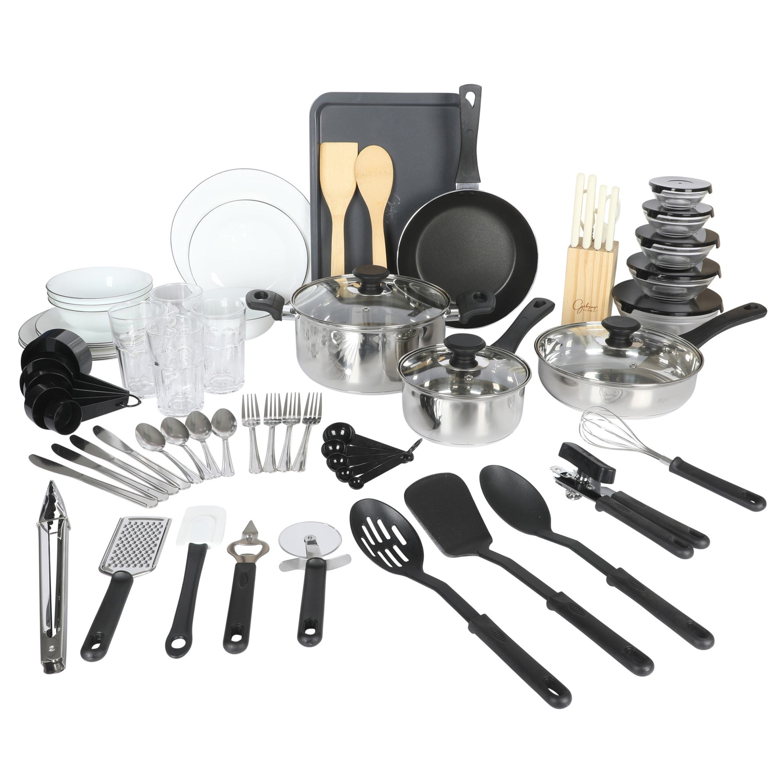 Gibson Home Culinary Basics 74 Piece Kitchen-in-a-Box Set | Wayfair