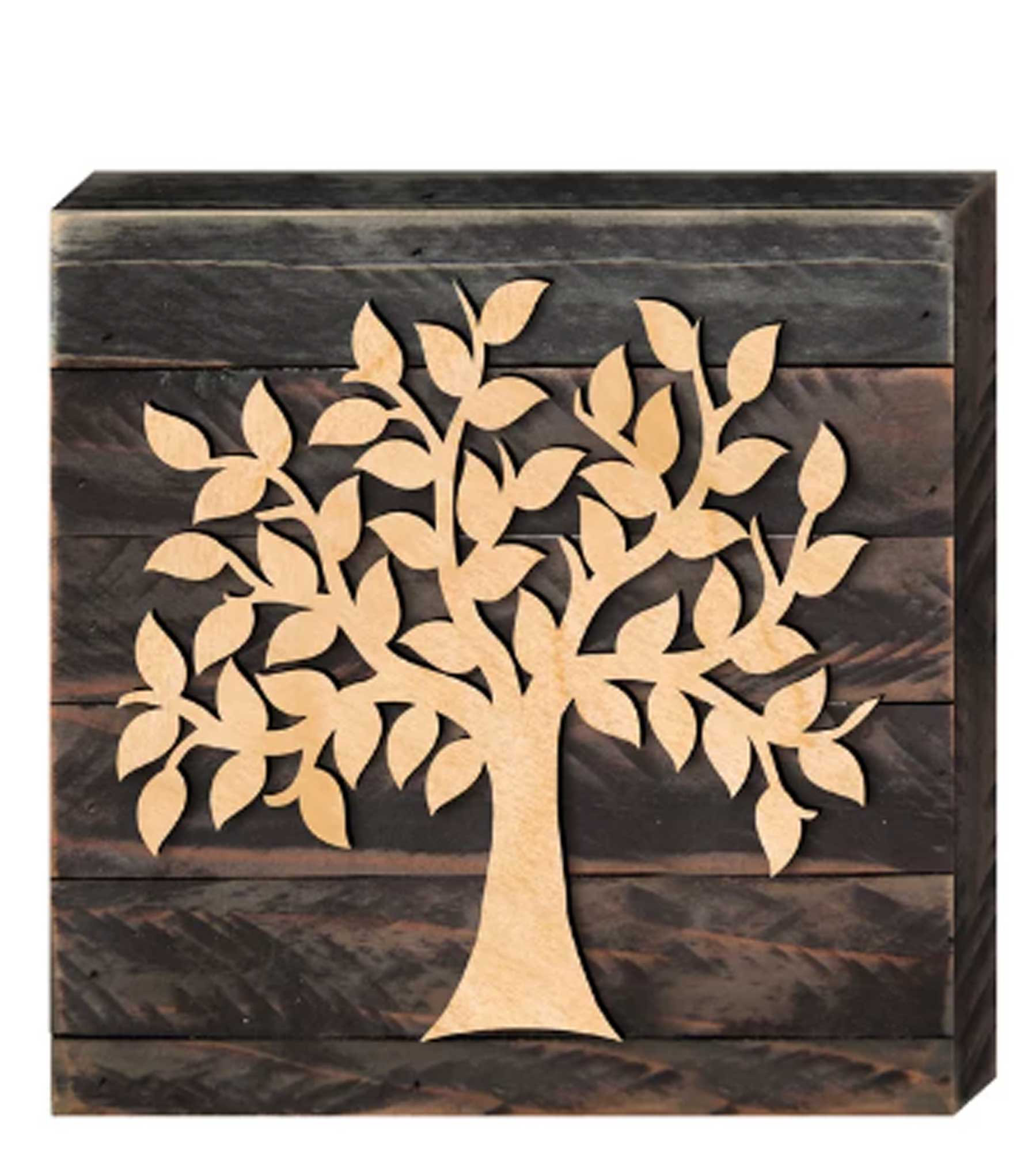 Ophelia & Co. Family Tree Mounted on Wooden Rustic Board Wall Décor ...