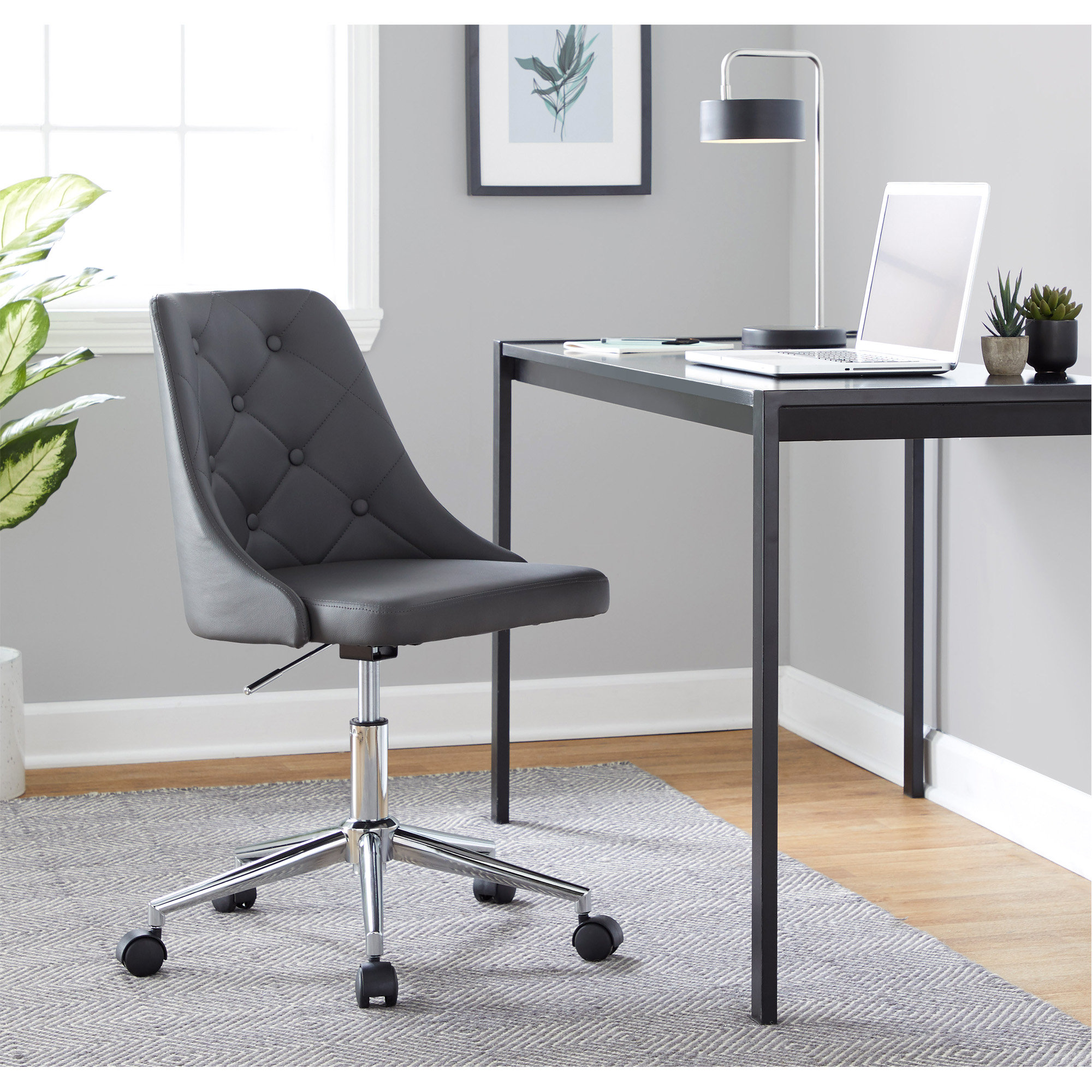 Lark Manor™ Ilham Contemporary Swivel Task Chair With Casters In Metal ...