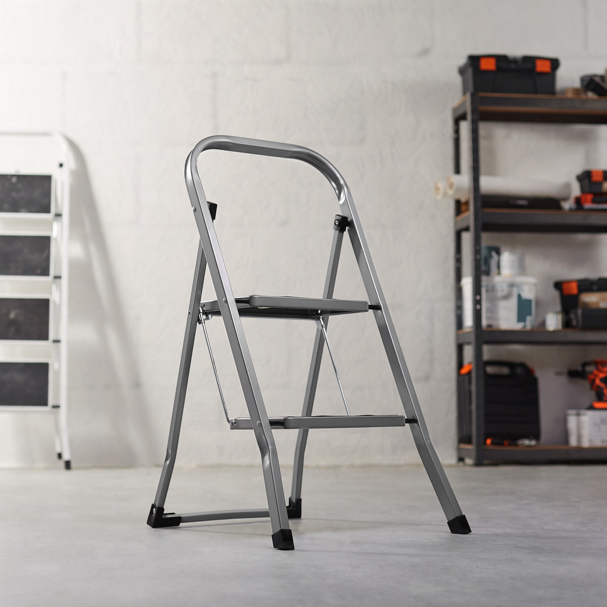 VonHaus 2-Step Steel Step Stool with 330 lb. Load Capacity & Reviews ...
