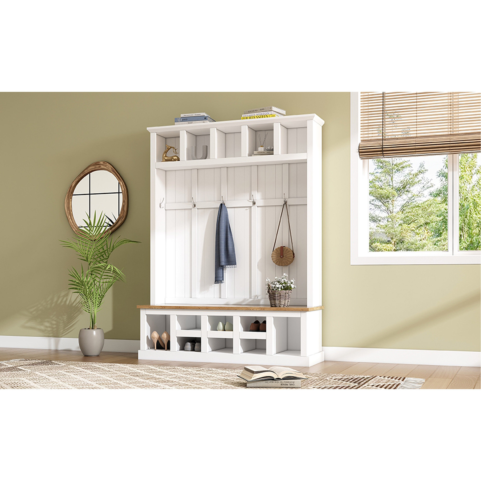 Wildon Home® Versatile Modern Hall Tree With Integrated Storage And ...