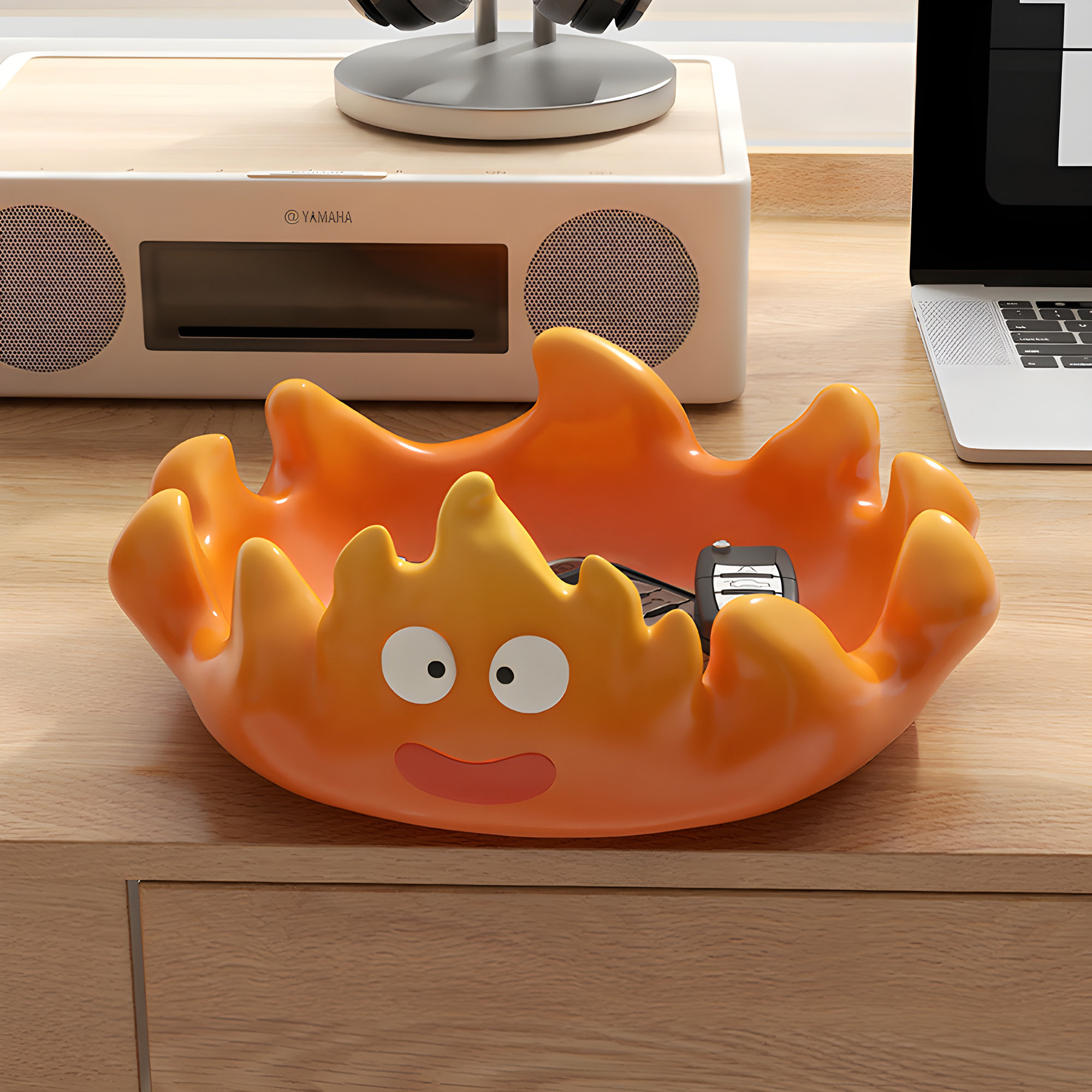 Trinx Flame Resin Storage Tray - Red Fire Home Decoration Ornament ...