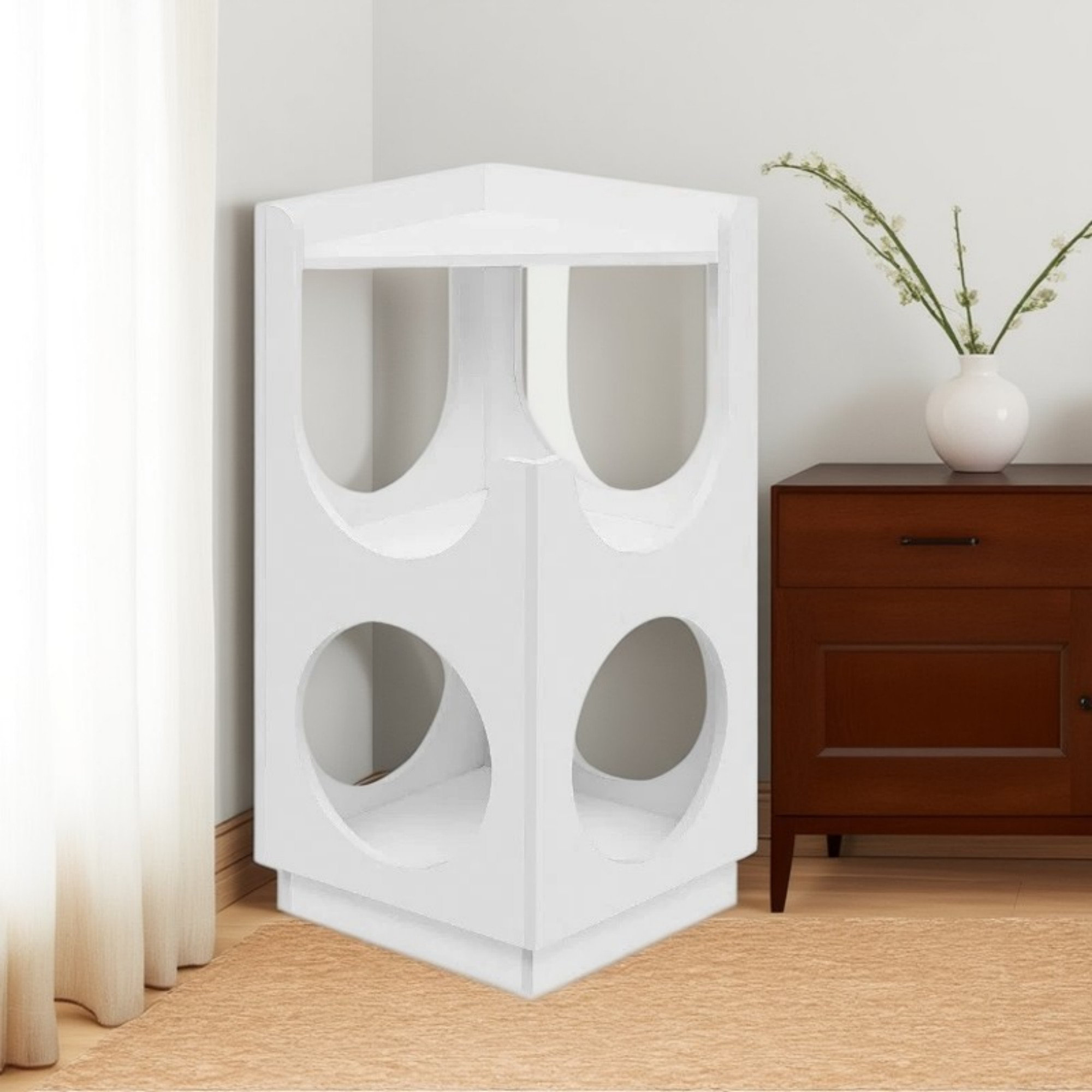 George Oliver Modern multi-functional double-layer cat station with ...