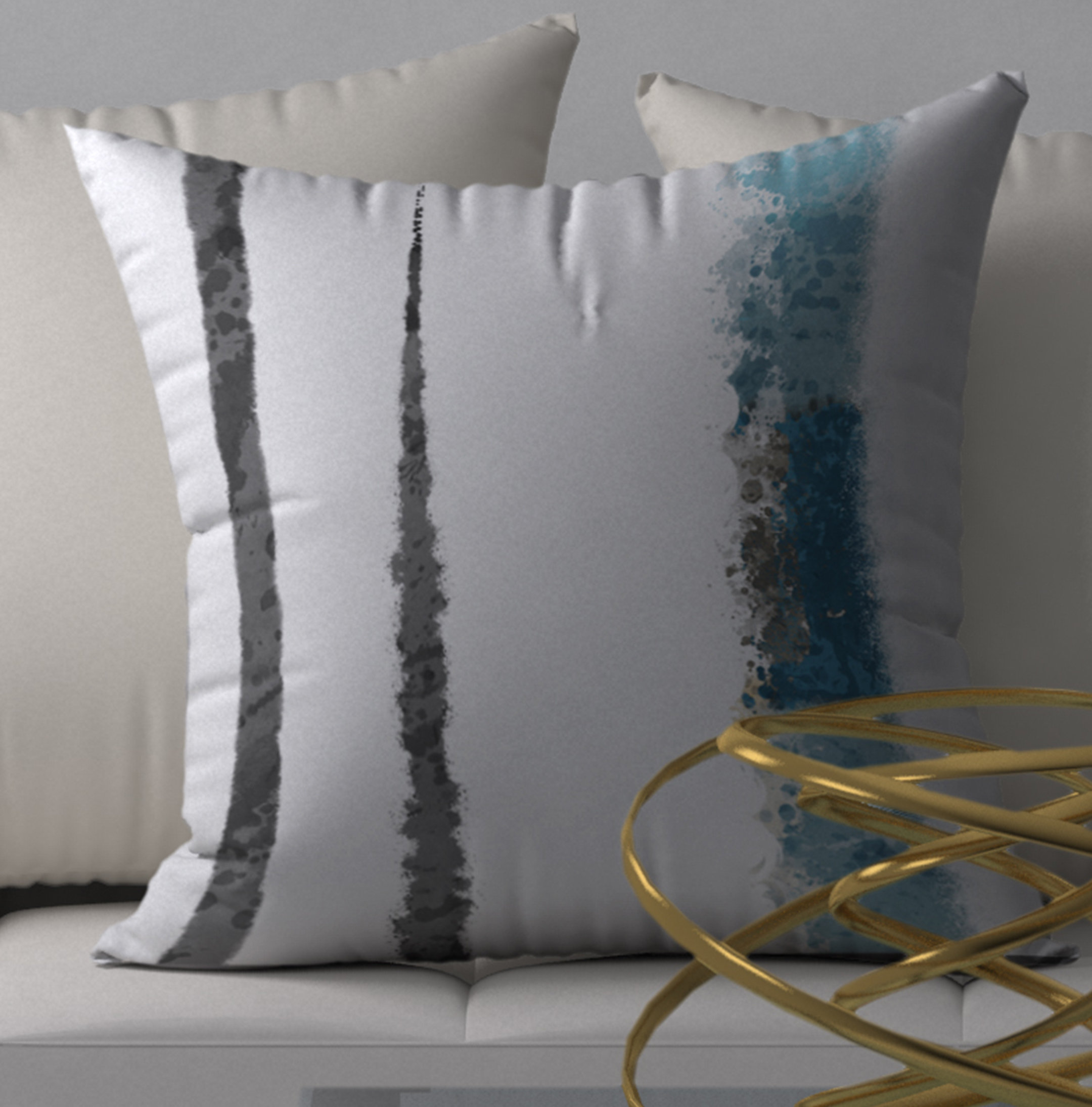 LeRoi Products Abstract Reversible Throw Pillow | Wayfair