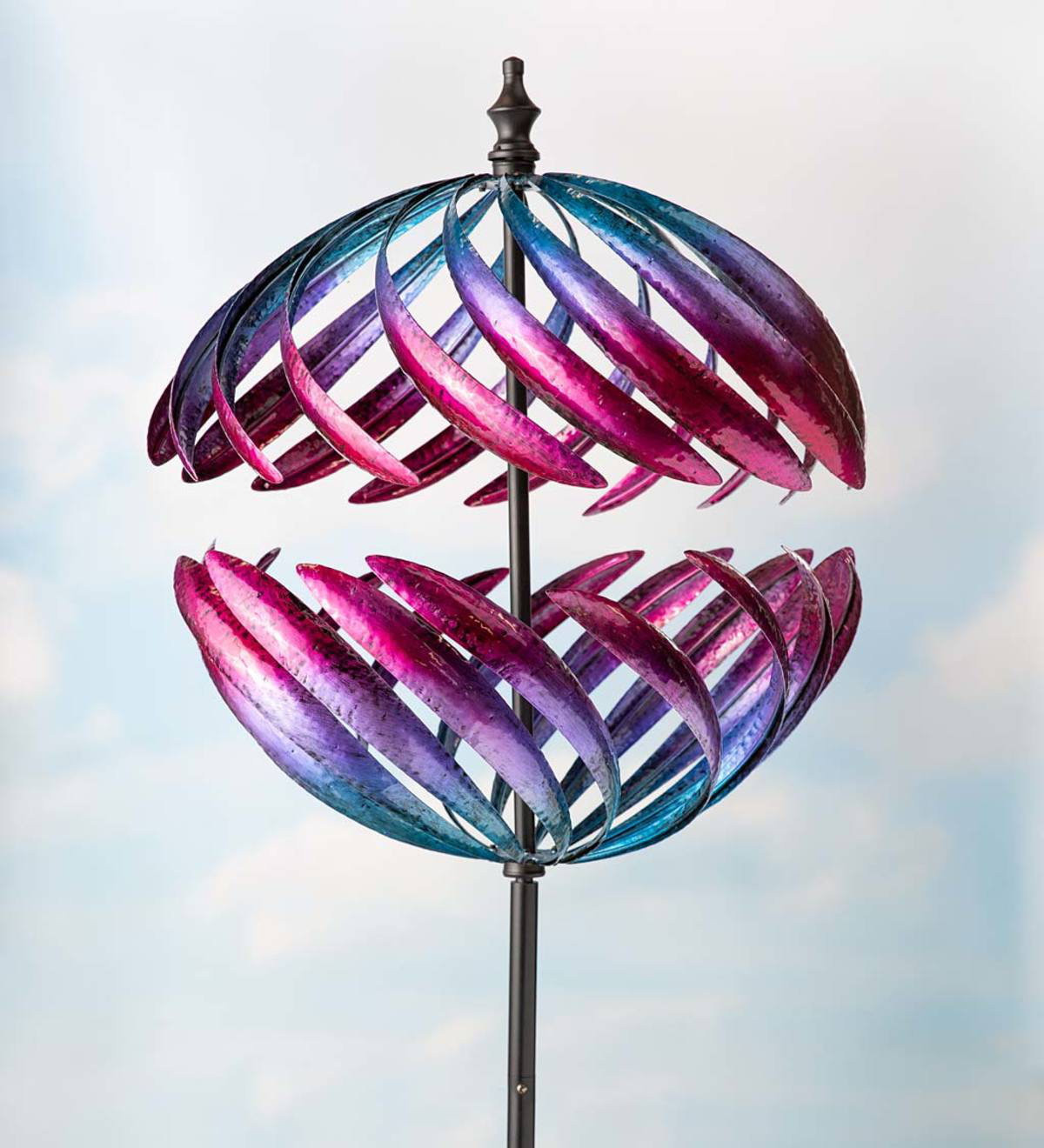 Plow & Hearth Split Sphere Metal Garden Wind Spinner & Reviews | Perigold