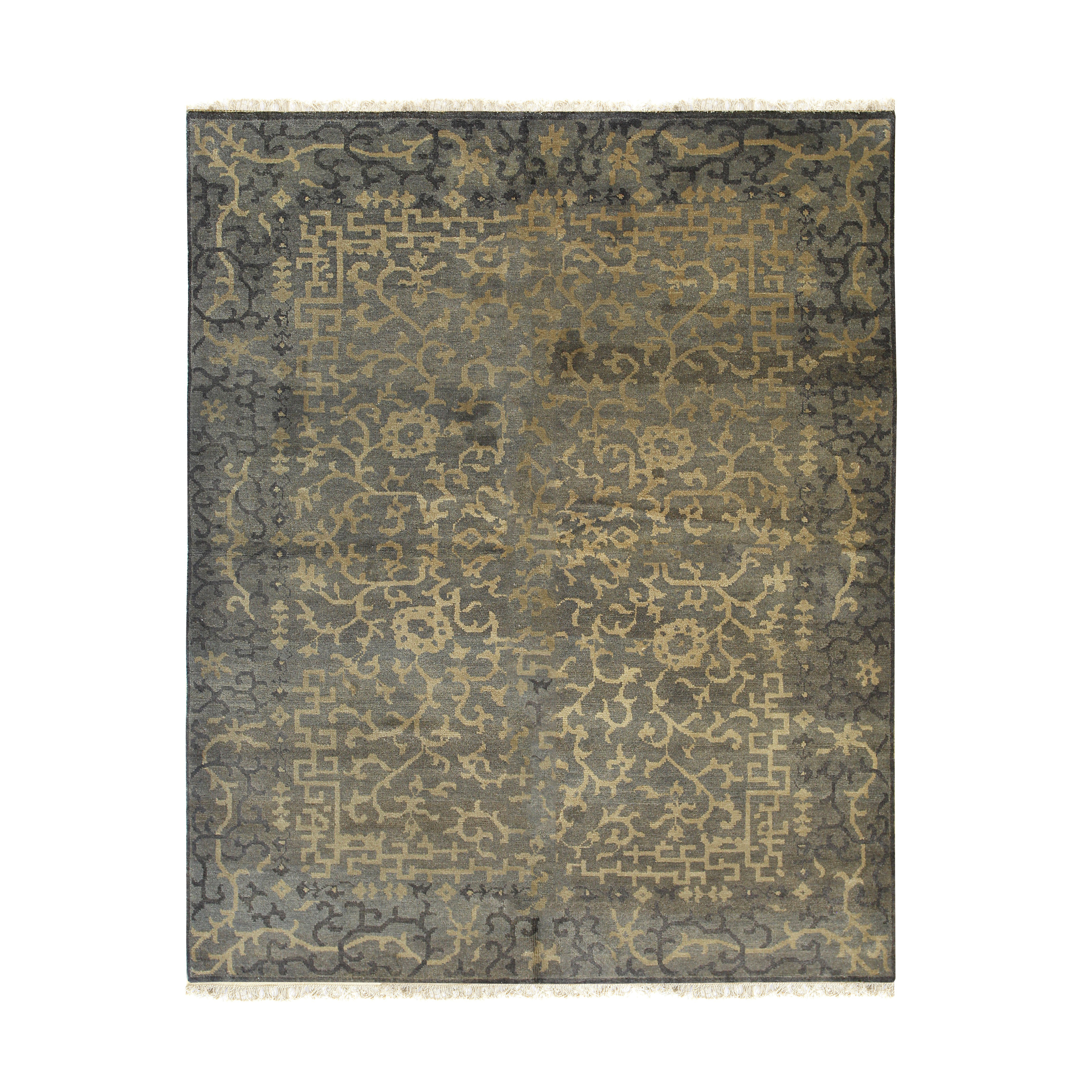 Canora Grey Modern & Stylish Haddon Hand-Knotted Soft Cotton Wool ...