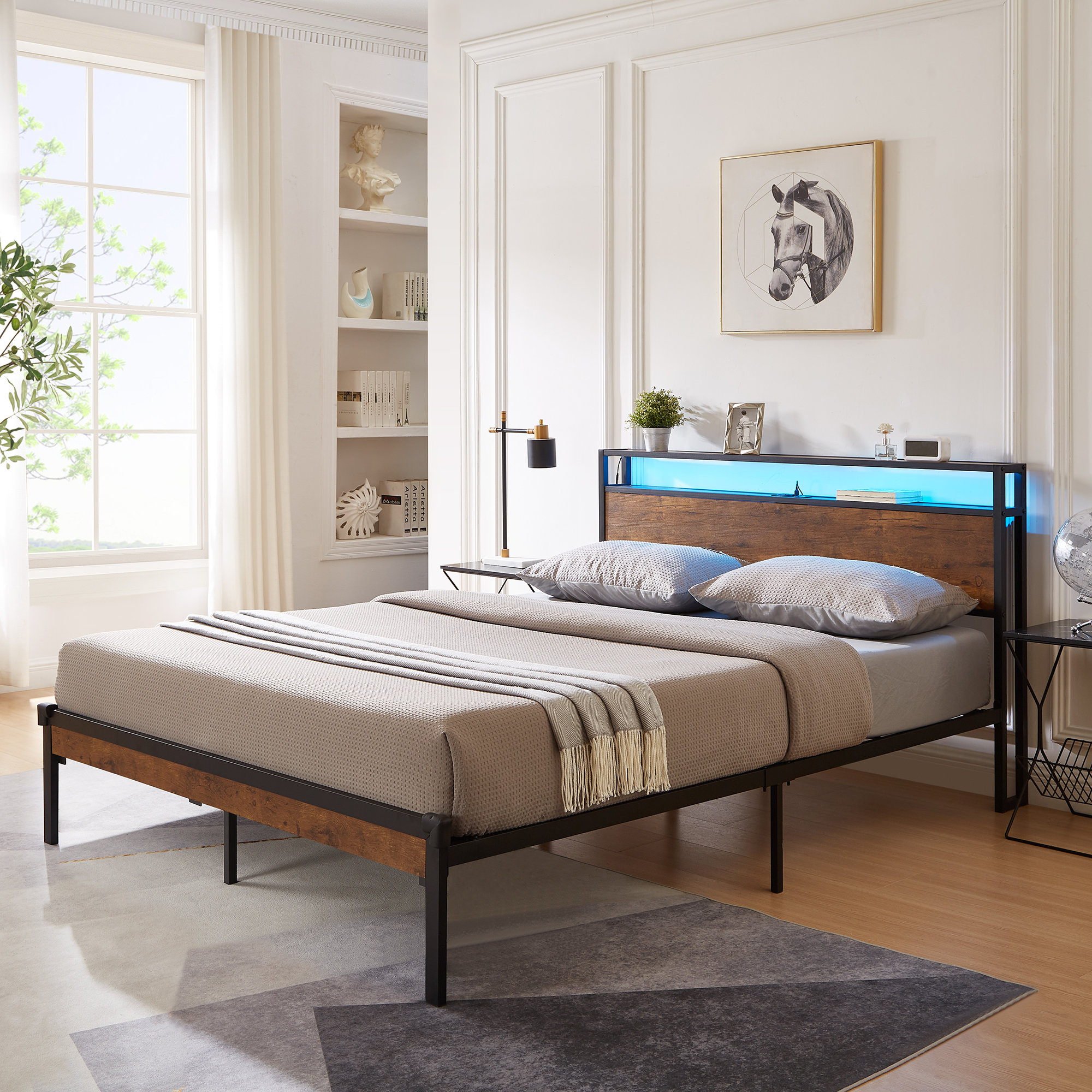 17 Stories Heinckeline Open-Frame Metal Platform Bed Storage Bed | Wayfair