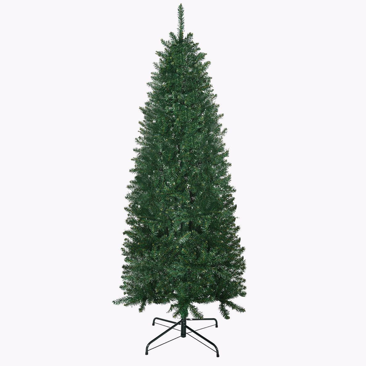 Charlton Home® 6ft Tall Unlit Slim Fir Artificial Christmas Tree with ...