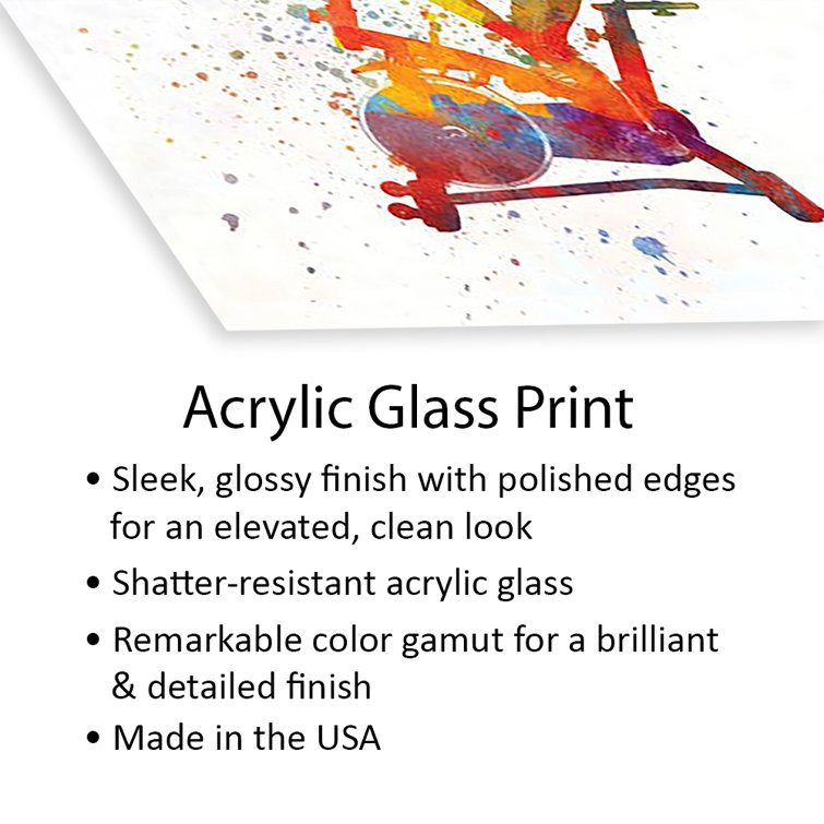 Latitude Run® Woman Riding An Exercise Spin Bike In The Gym Print On ...