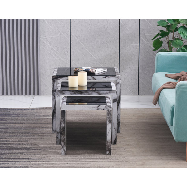 Ivy Bronx Ponce 3 Piece Nest Of Tables | Wayfair.co.uk