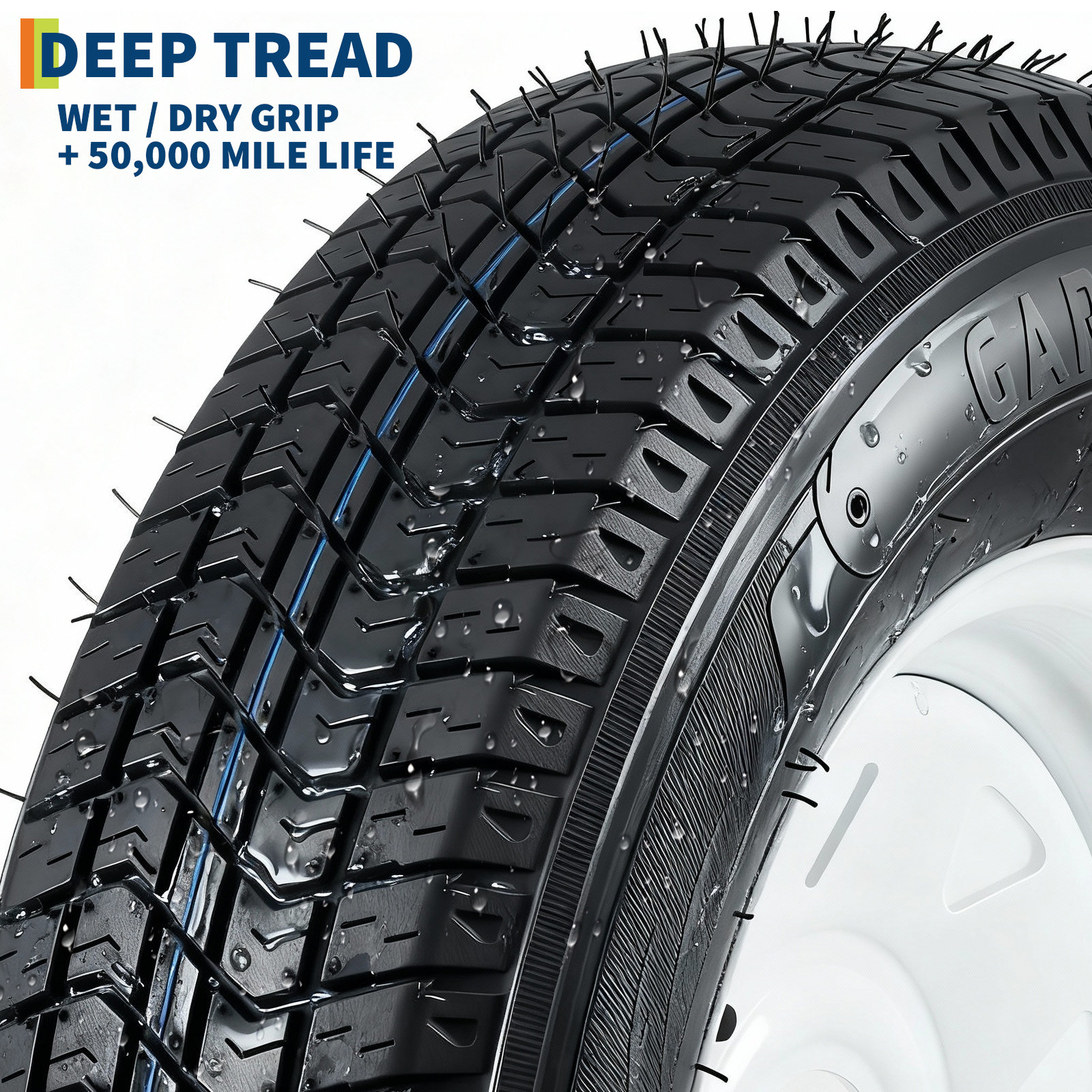 Qeetex 2PCS ST175/80D13 Trailer Tire and Wheel Assembly, Heavy-Duty ...
