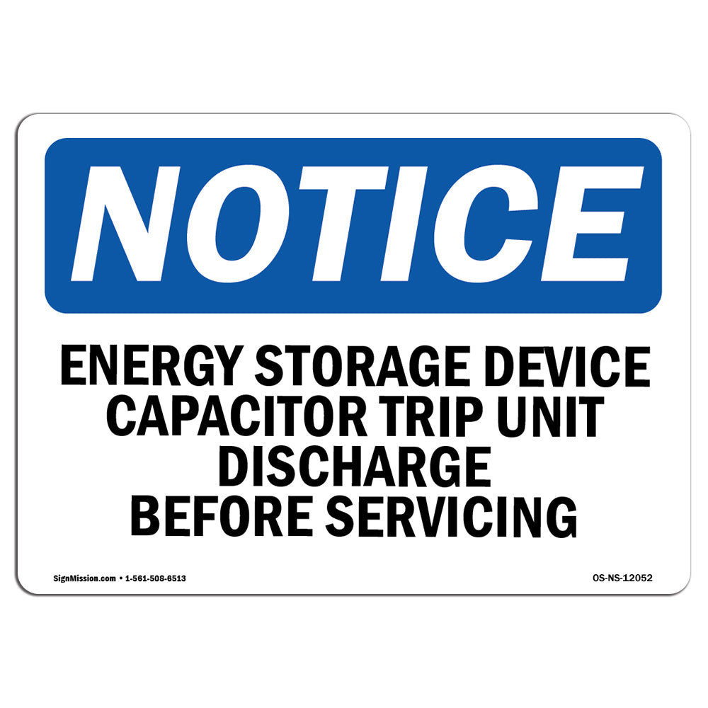 SignMission Energy Storage Device Capacitor Trip Unit Sign | Wayfair