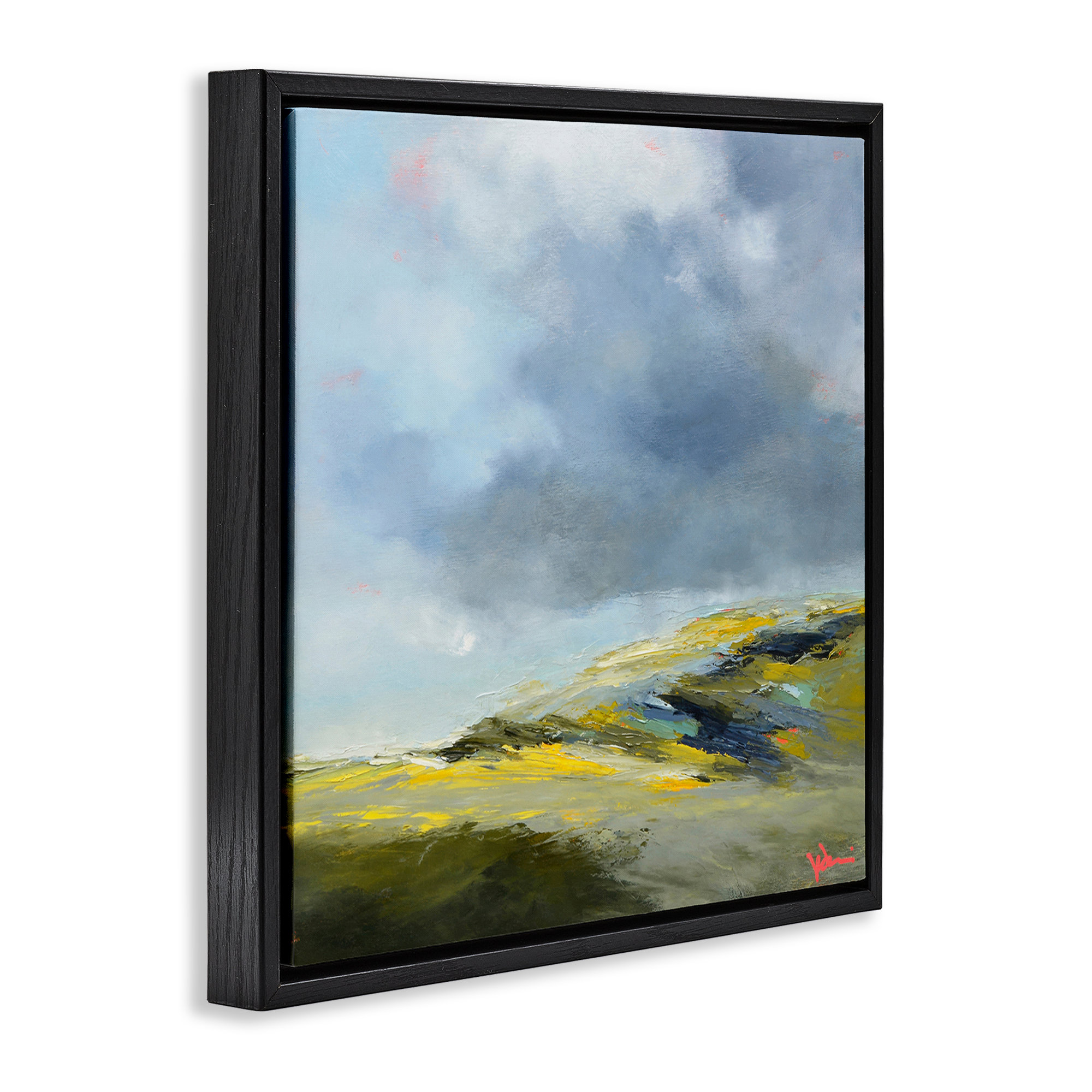 Lark Manor™ Murky Clouds Landscape Framed Floater Canvas Wall Art by ...