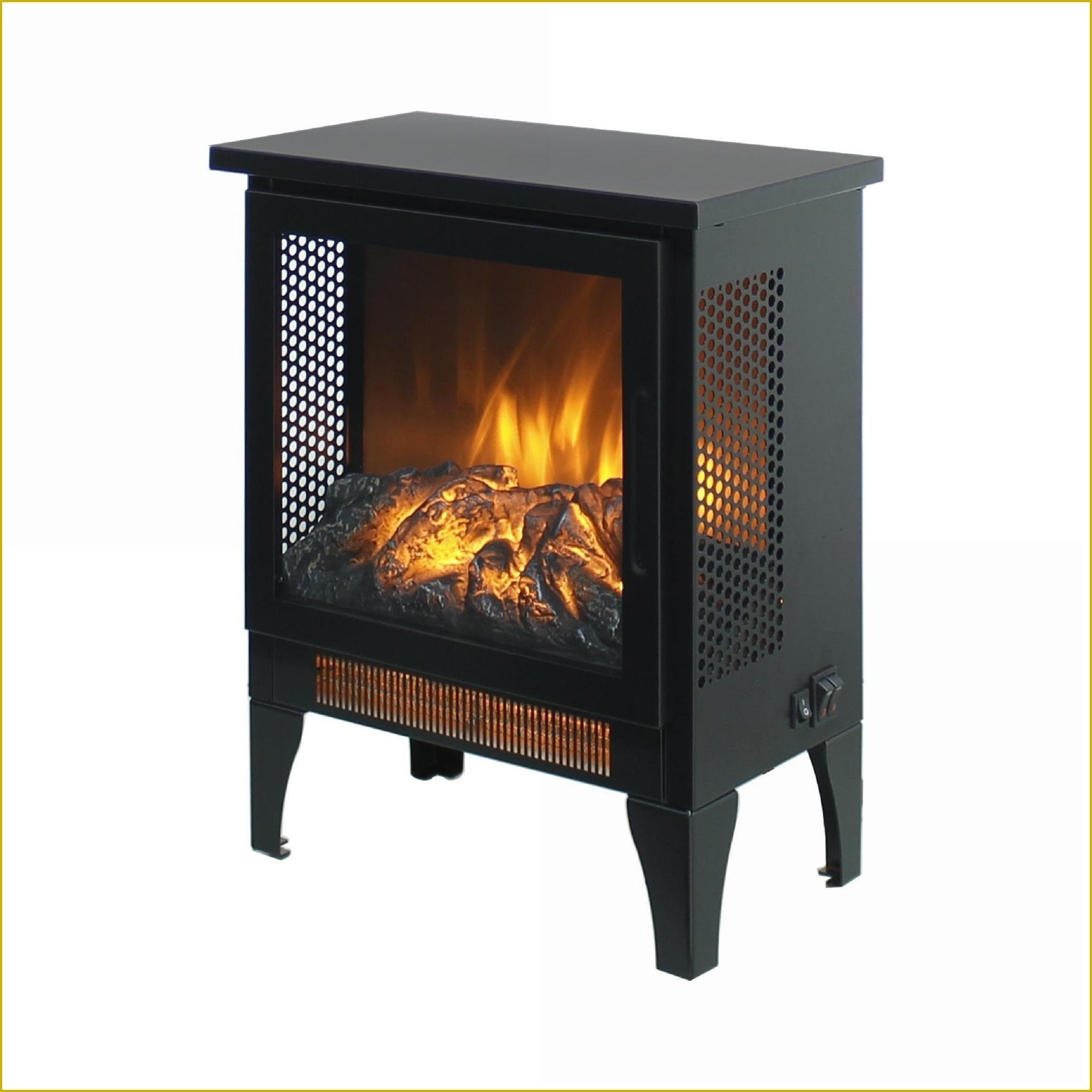 Symple Stuff Electric Fireplace Stove Heater, 17-Inch Freestanding with ...