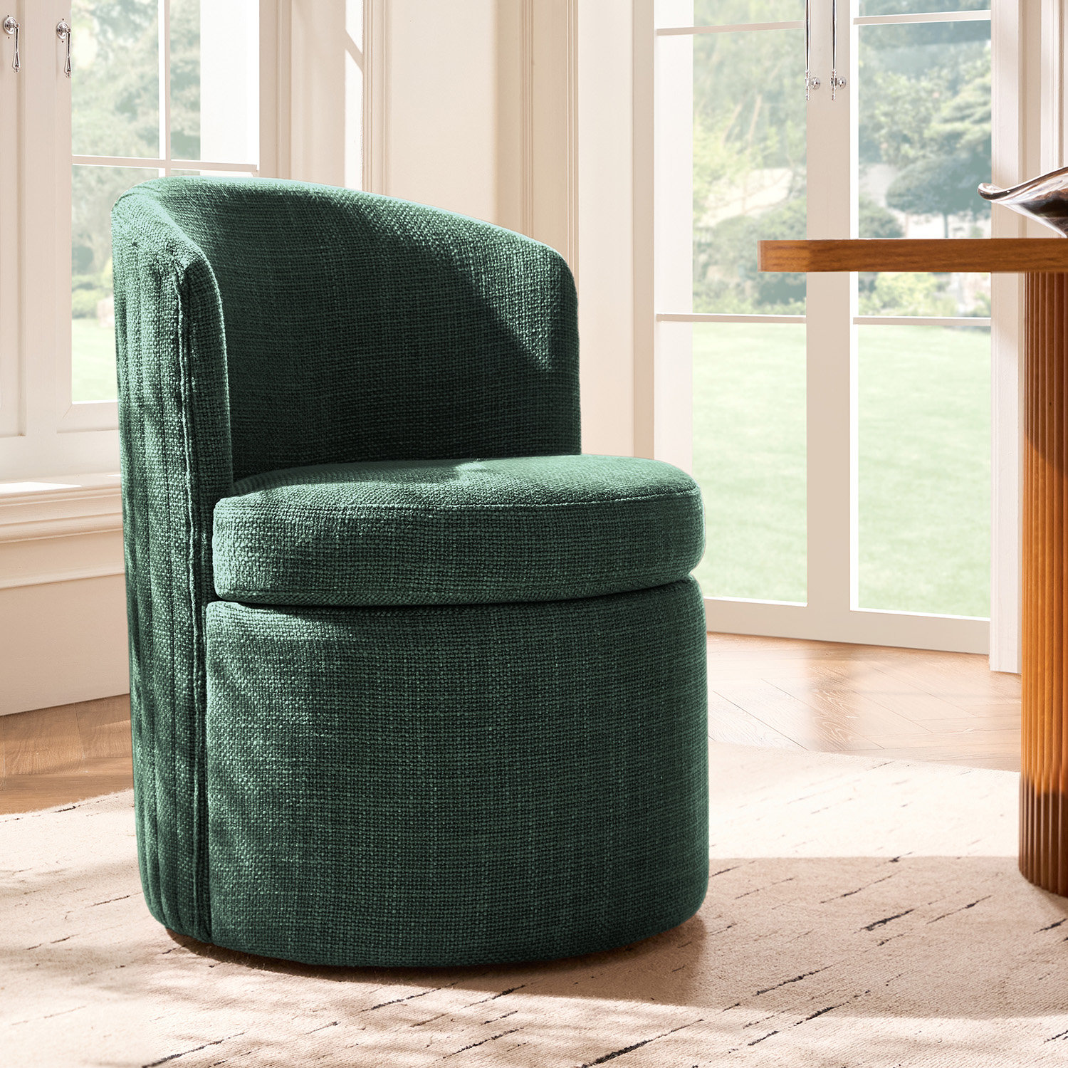 Wade Logan® Chrysten Modern Channel-Tufted Backrest Dining Chair with ...