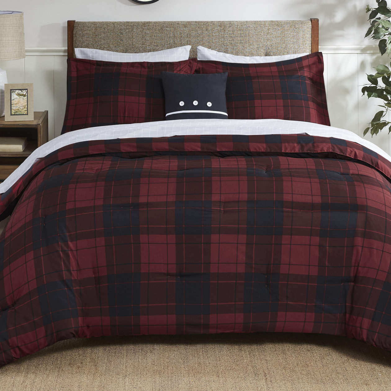 Madison Park Essentials Everest Reversible Plaid Comforter Set with Bed ...