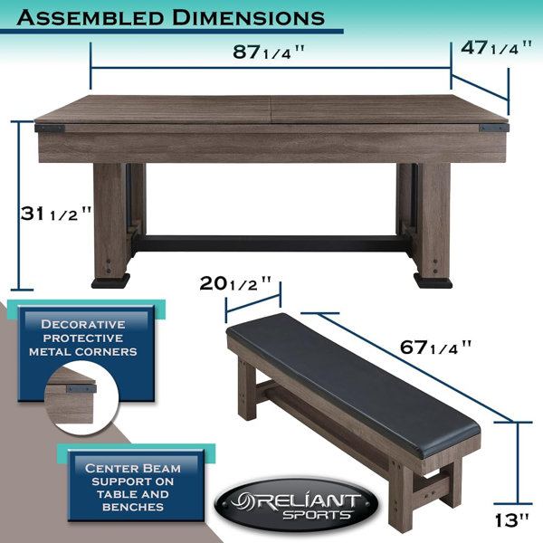 ROWREW Danville 3 in 1 multi-game table | Wayfair