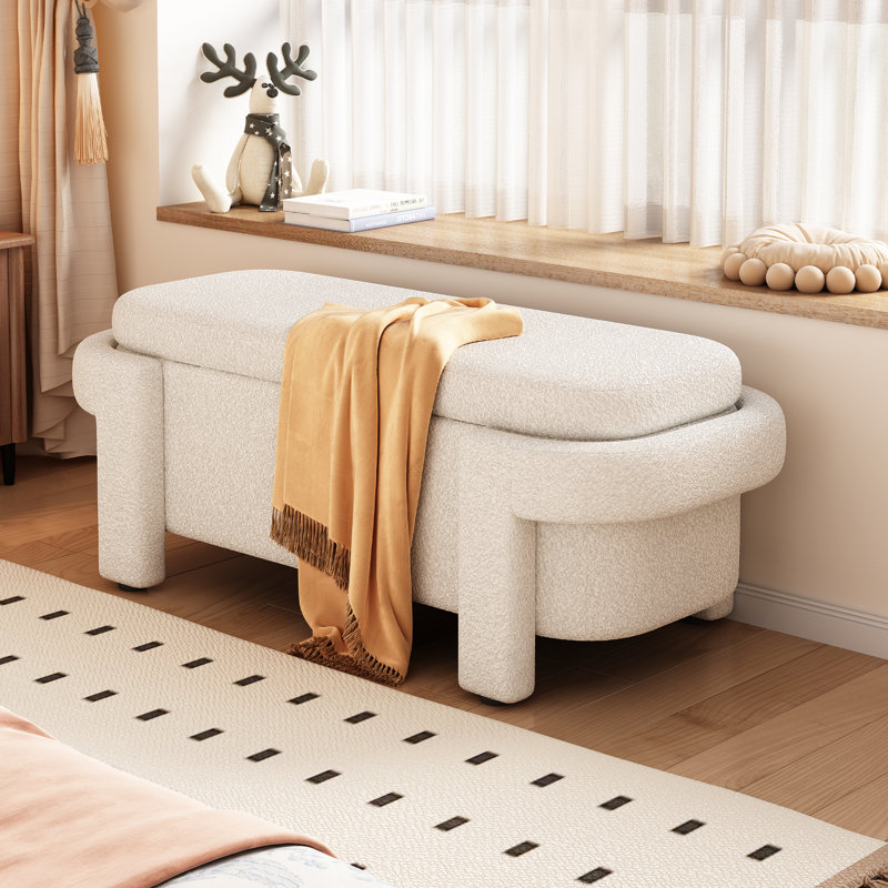 Ebern Designs Modern Storage Ottoman Bench with Ample Storage Space ...