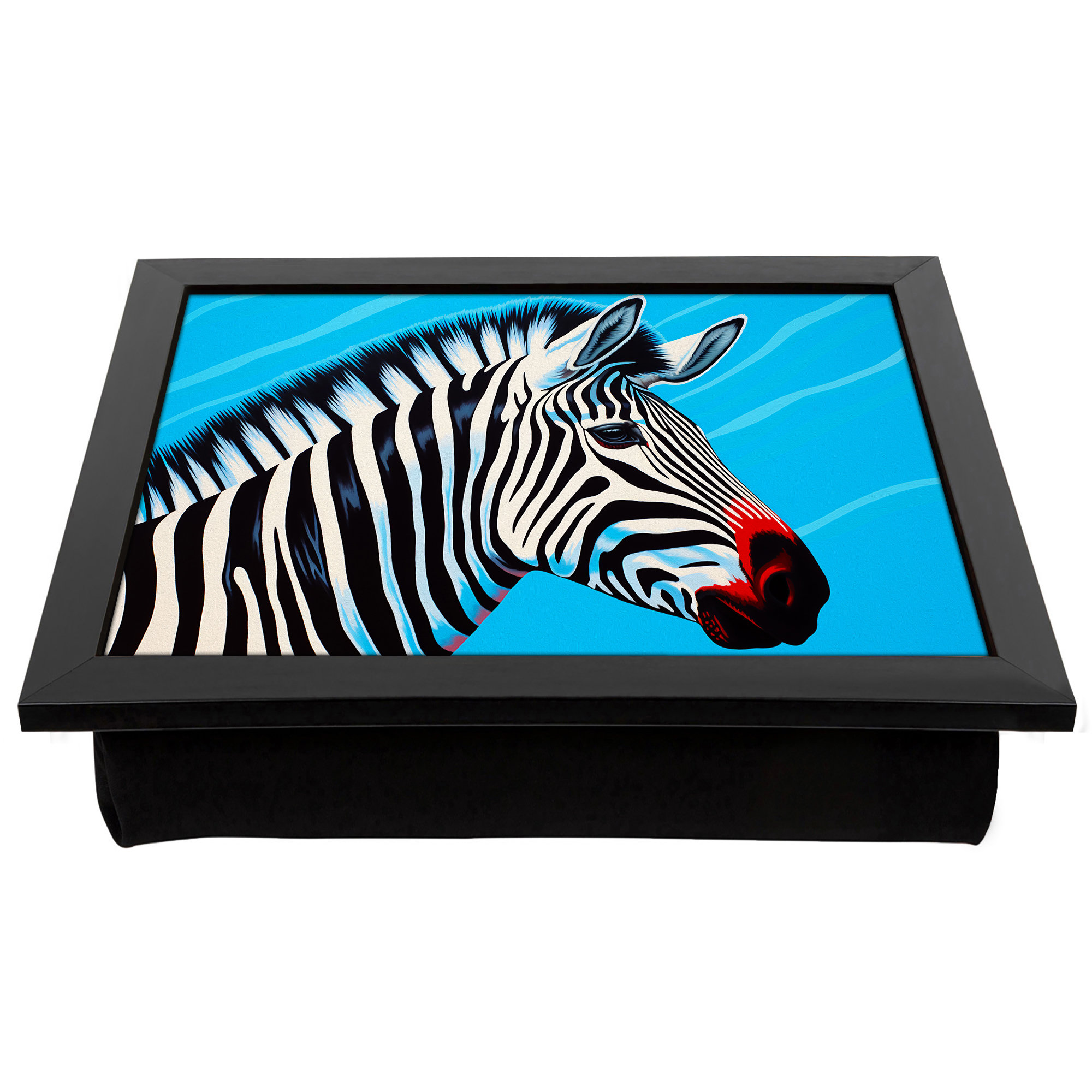 17 Stories Zebra Op Art No.2 Lap Tray with Cushion | Wayfair.co.uk