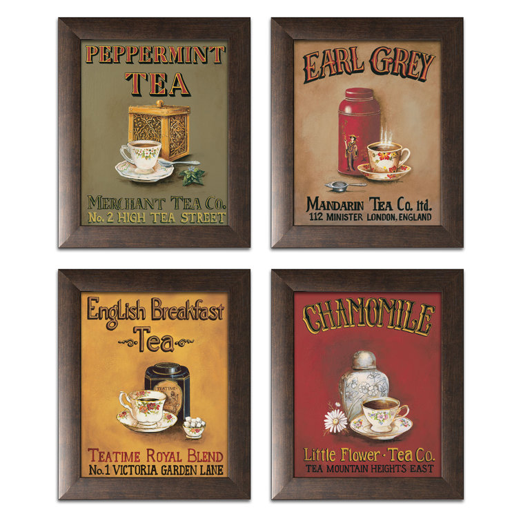 Red Barrel Studio® " Tea Time! Vintage Tea Signs; Earl Gray, English ...