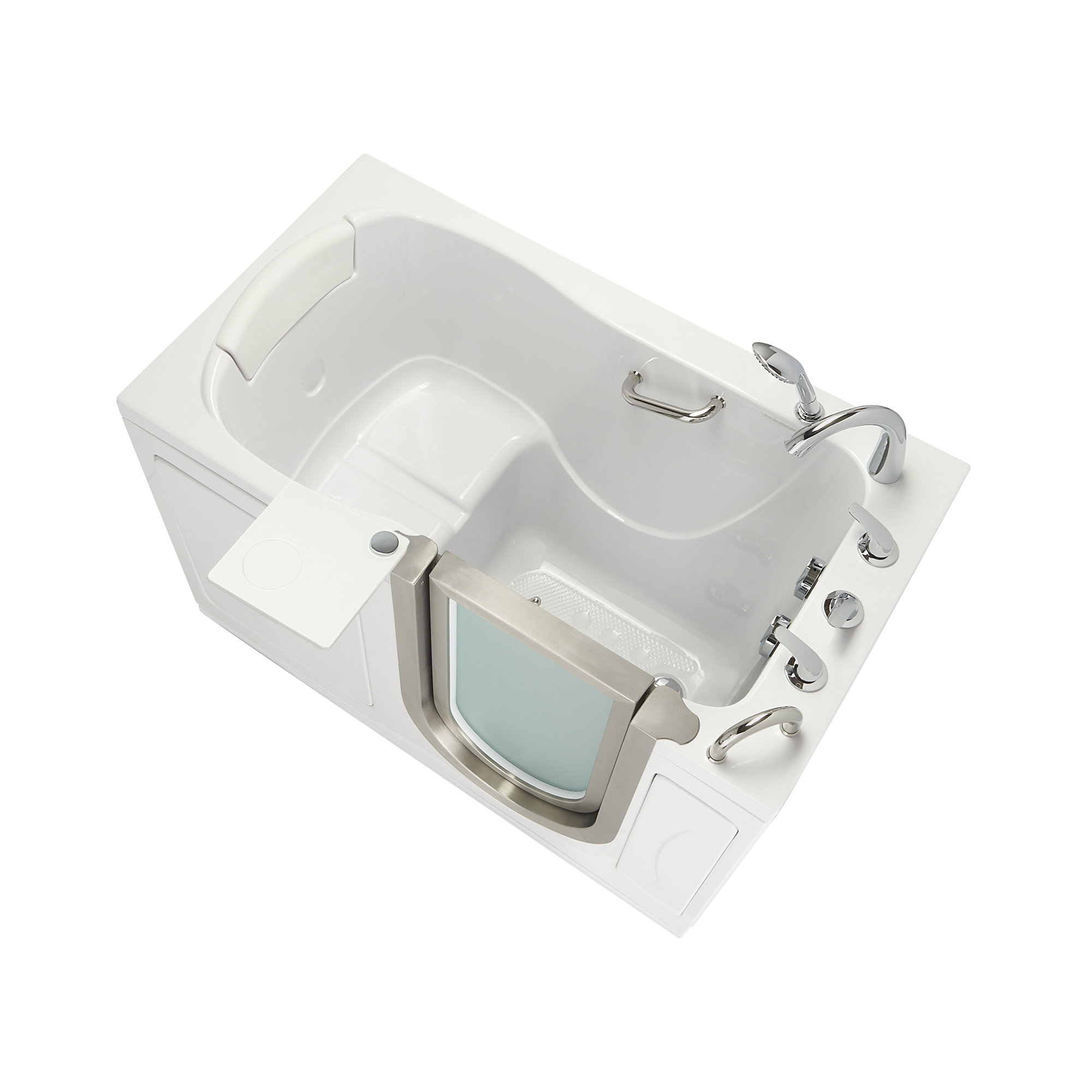 Ella Walk In Baths Royal 32"x52" Acrylic Soaking Walk-In-Bathtub, 5 ...