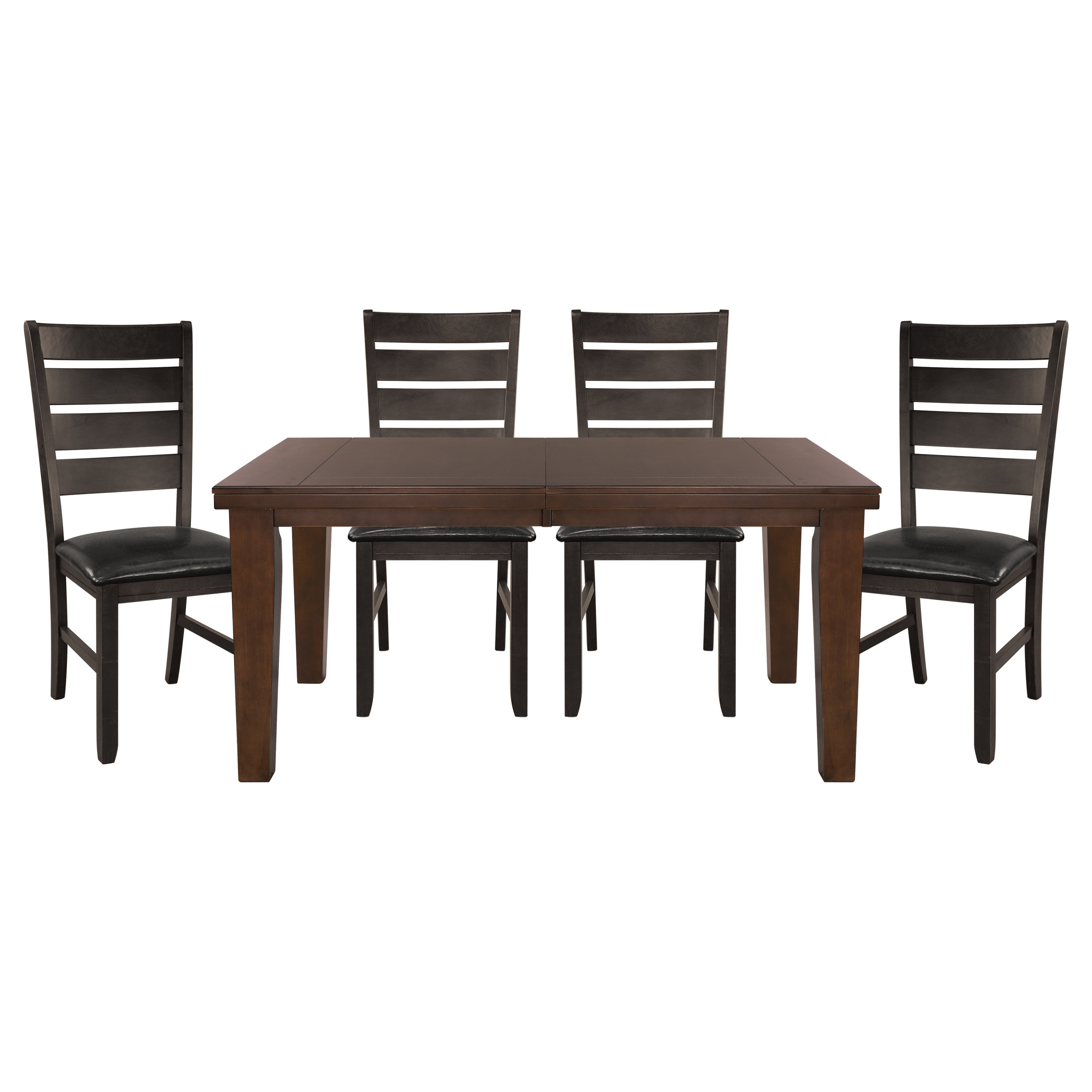 Winston Porter Erixon 5 - Piece Extendable Solid Wood Dining Set | Wayfair