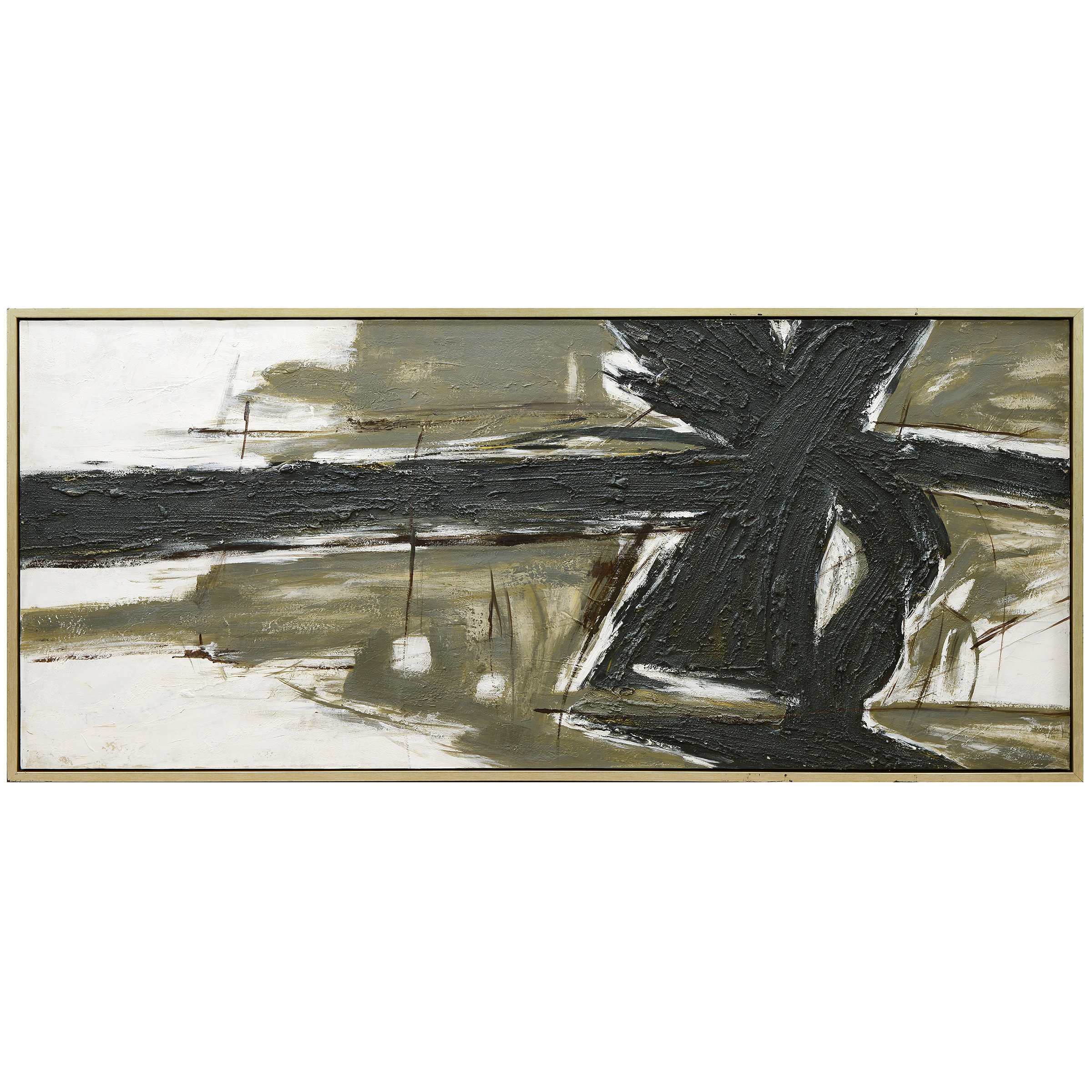 Harp and Finial Connection I Framed Canvas Art - Hand Painted Abstract ...