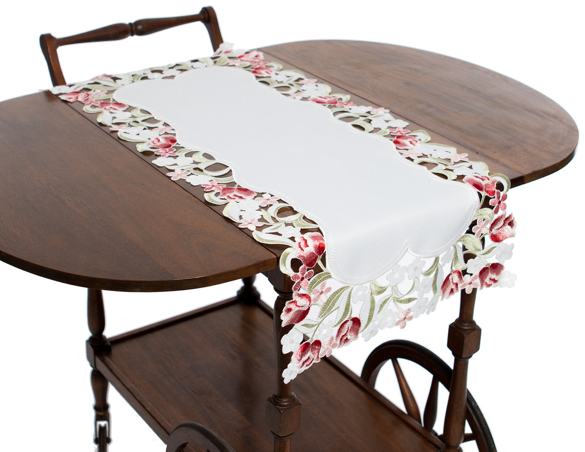August Grove® Weathers Embroidered Cutwork Table Runner & Reviews | Wayfair