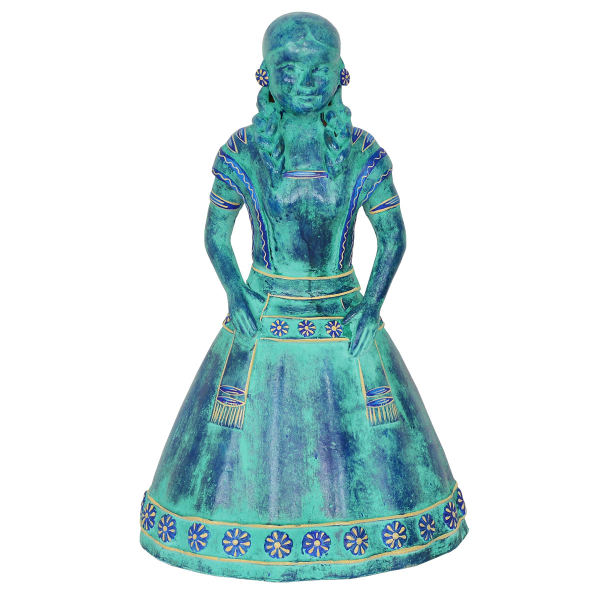 Ophelia & Co. Hand Finished Clay Statue Of Ethnic Woman In Traditional ...