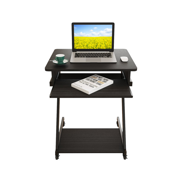 Ebern Designs 23.6" Z-Shaped Computer Desk with Keyboard Tray and ...