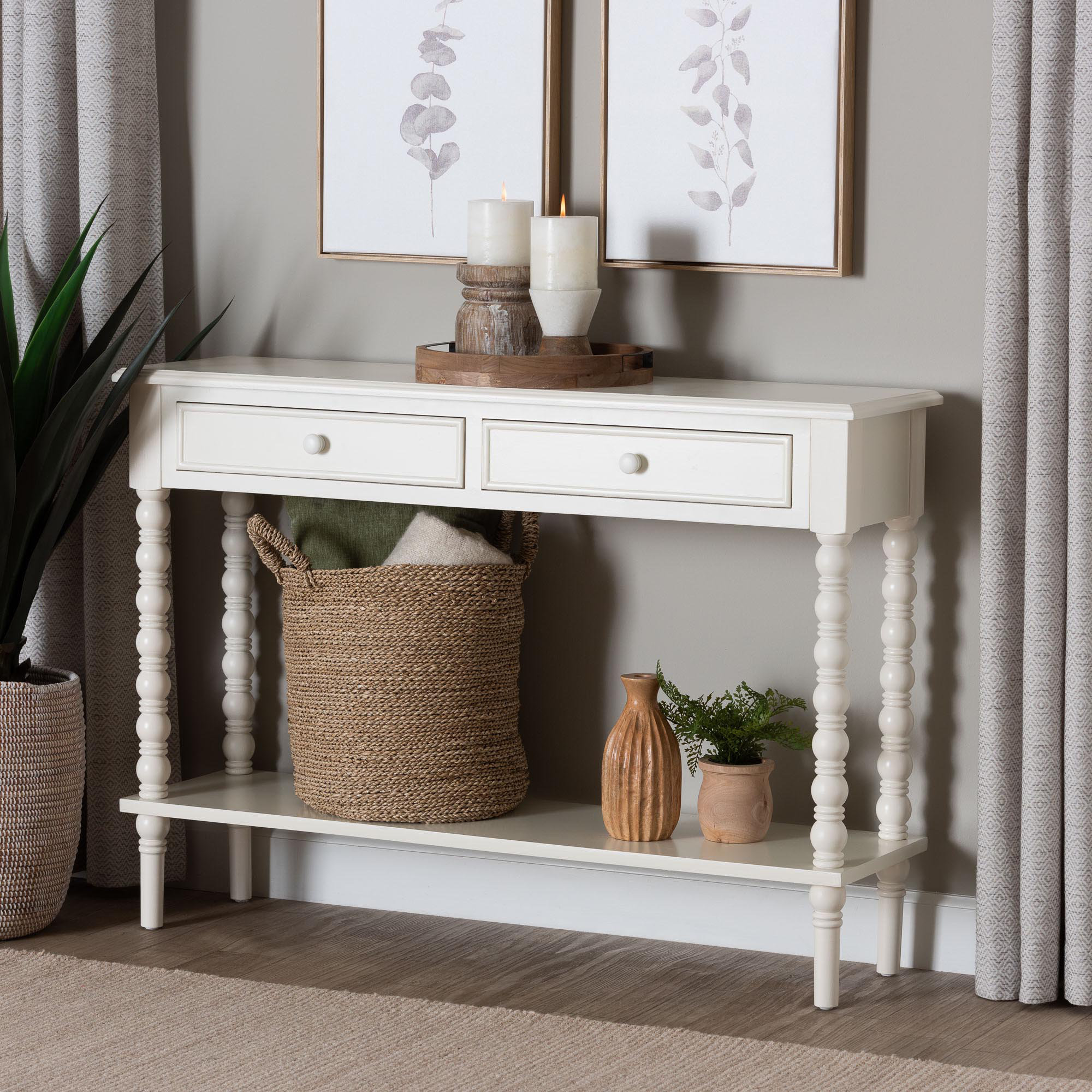 Alcott Hill Laura Baxton Studio Malinda Classic Black Wood 2-Drawer ...