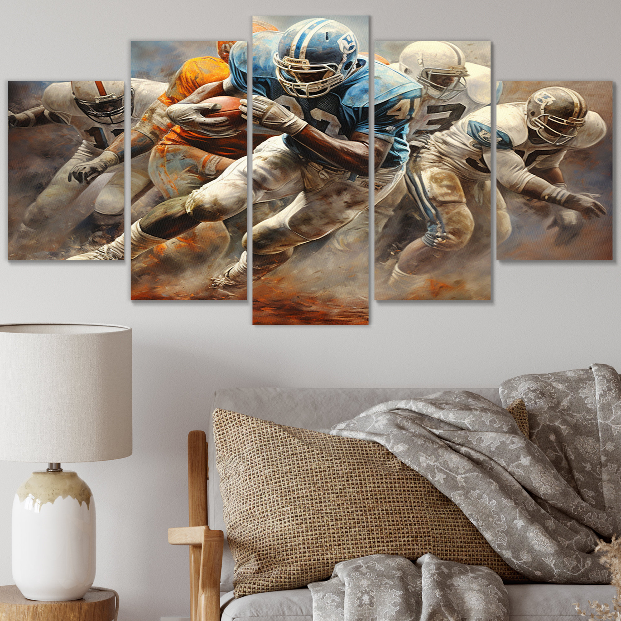 Winston Porter Football Strategic Interplay I - Sports Canvas Wall Art ...