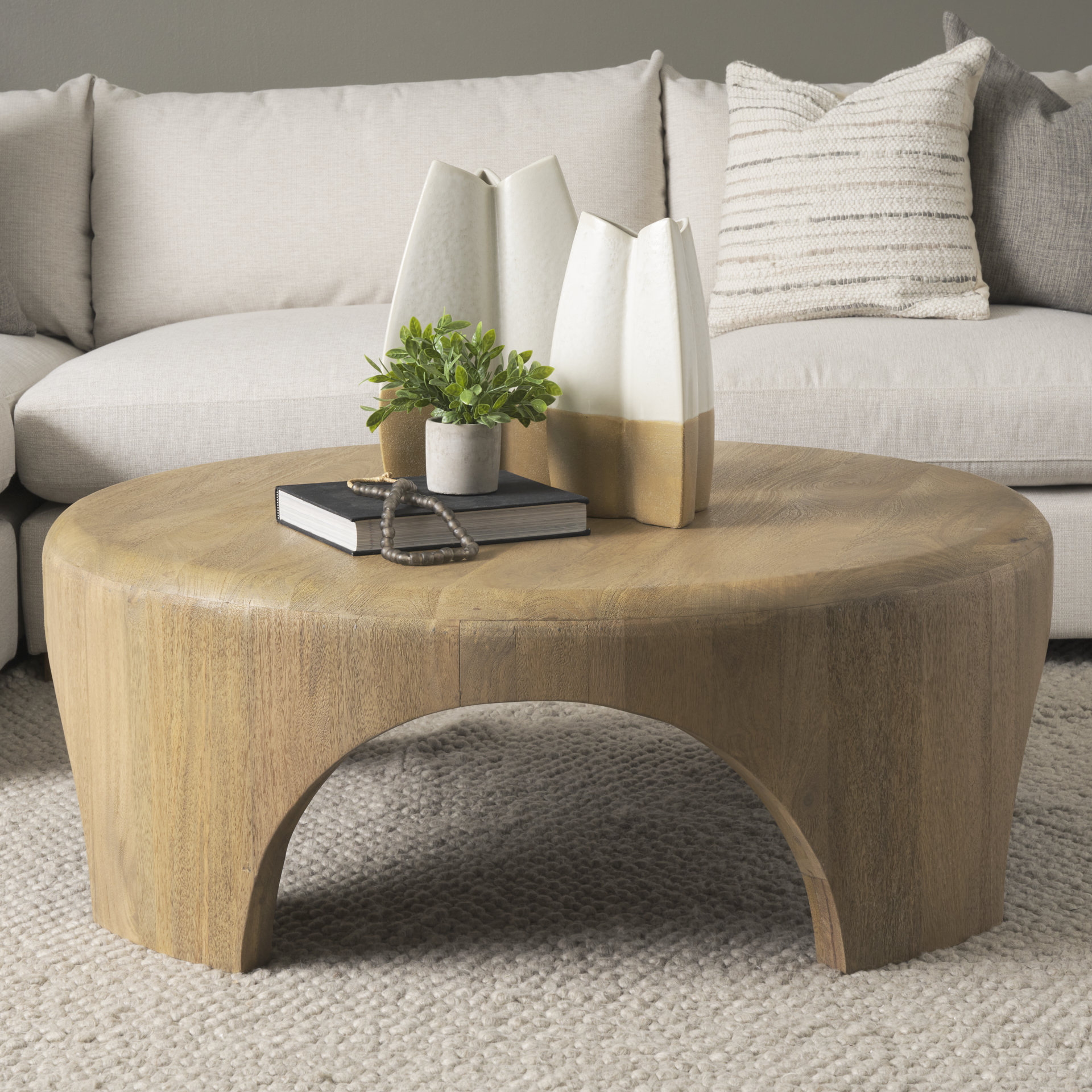 Wrought Studio Larita Round W/Arched Legs Coffee Table - Wayfair Canada