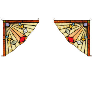 Astoria Grand Tiffany-Glass Window Panel | Wayfair
