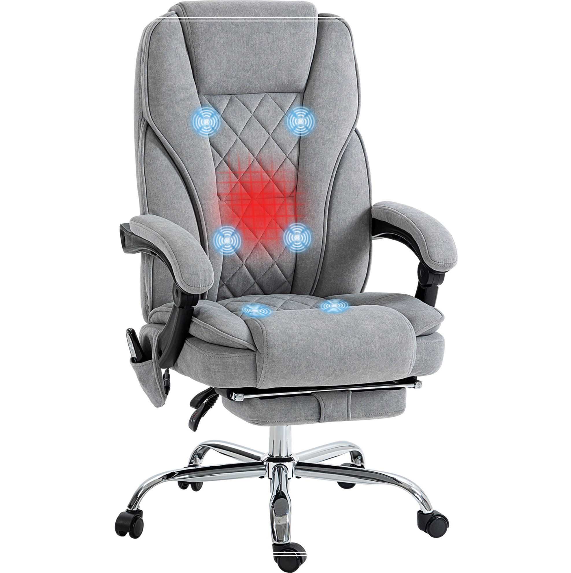 Hokku Designs Comfortable Heated Reclining Office Chair with 6-Point ...