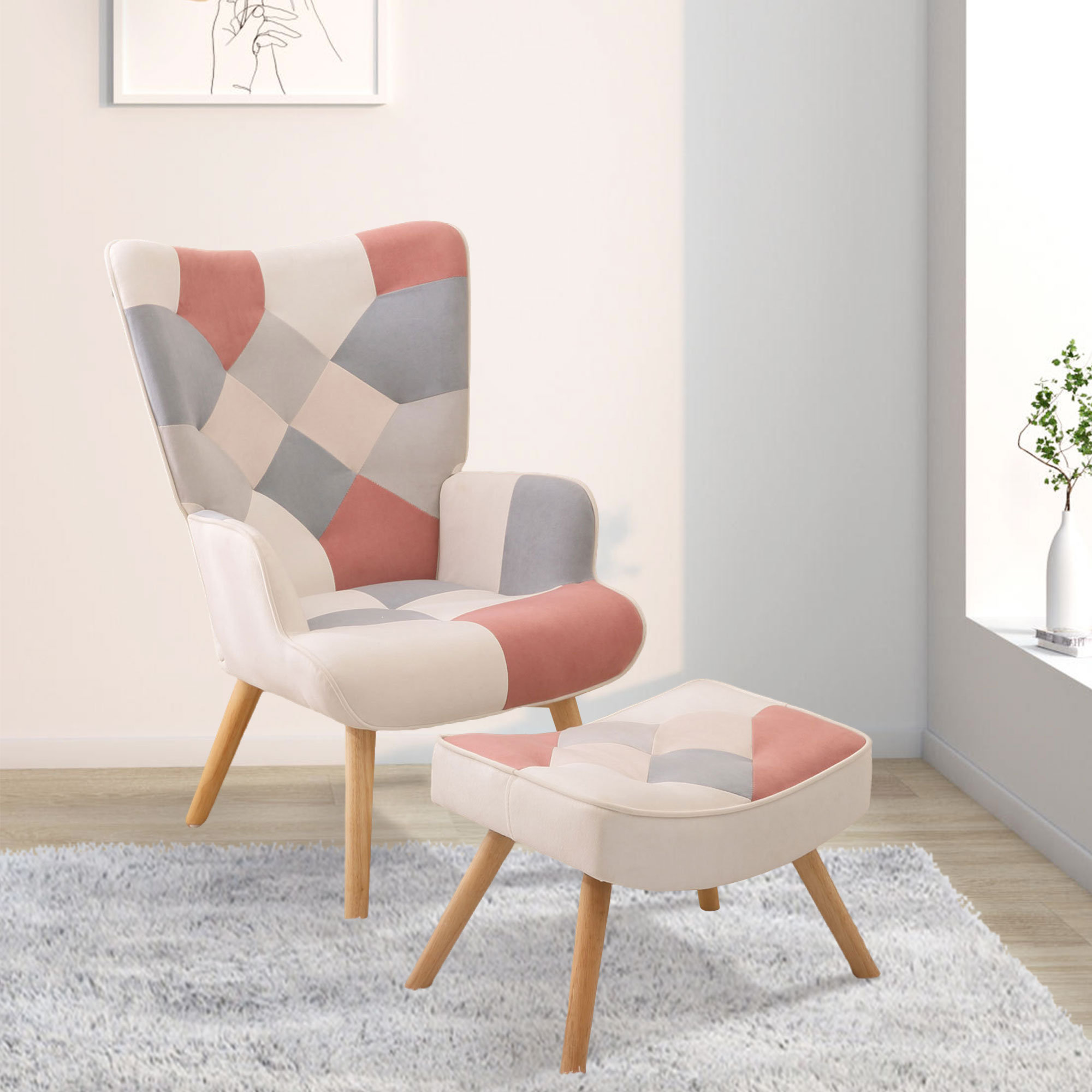 Corrigan Studio Caroline 27'' Wide Modern Design Polyester Blend Accent ...